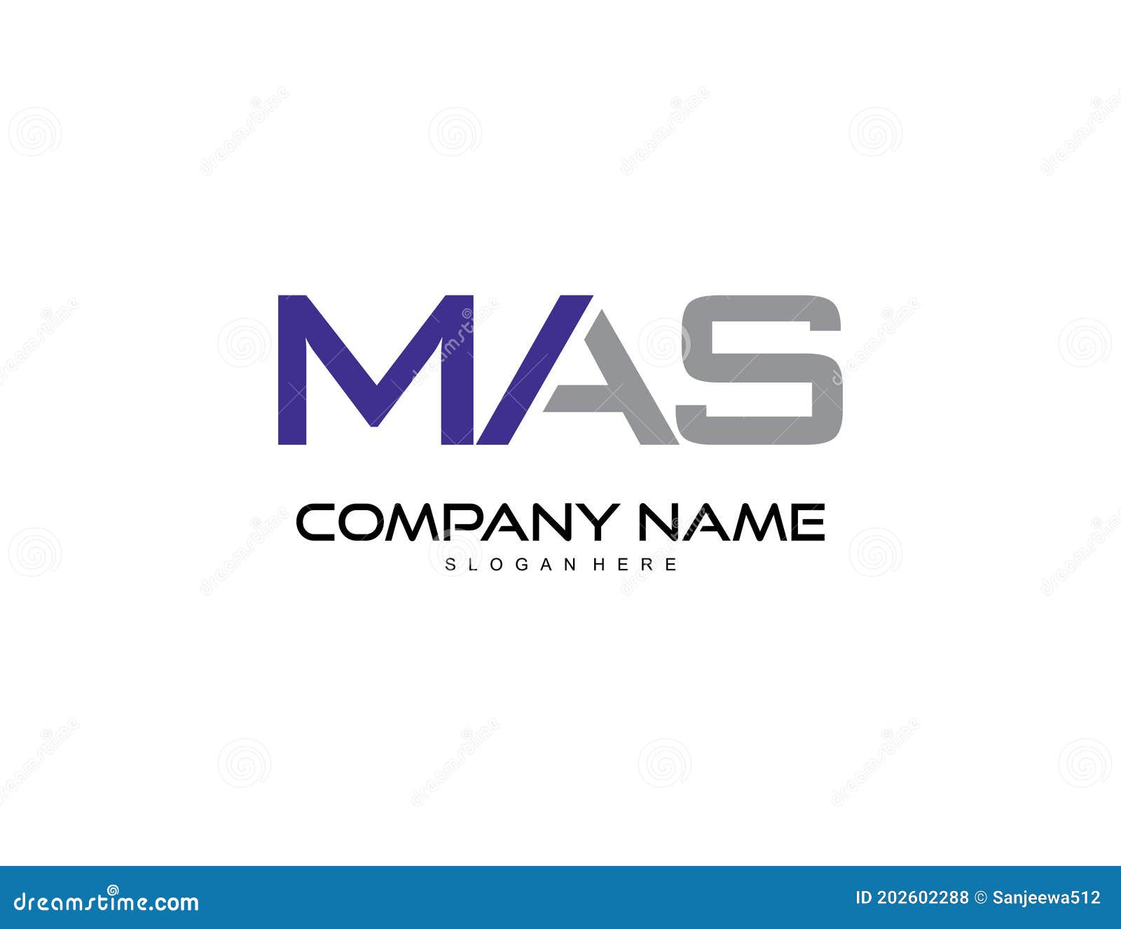 MAS Letter Logo Design Vector Stock Vector - Illustration of modern ...