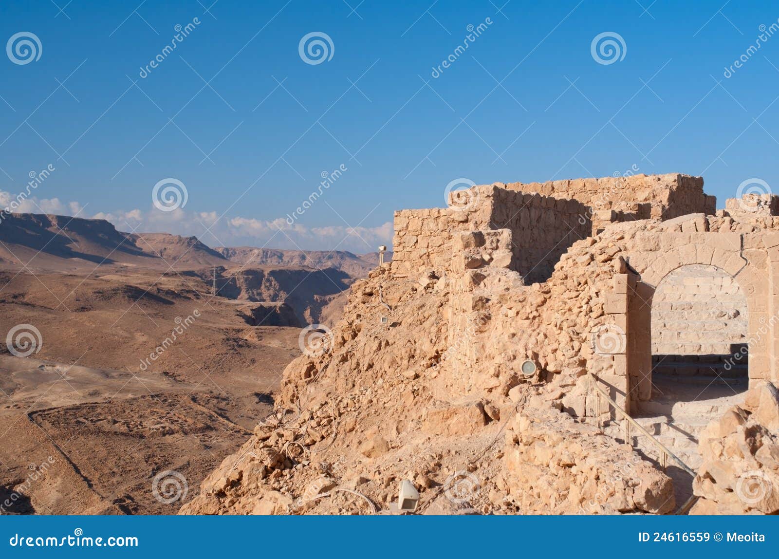 Masada fortress ruins stock image. Image of ancient, judaic - 24616559