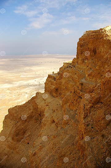 Masada rock and dessert stock photo. Image of history - 4064794