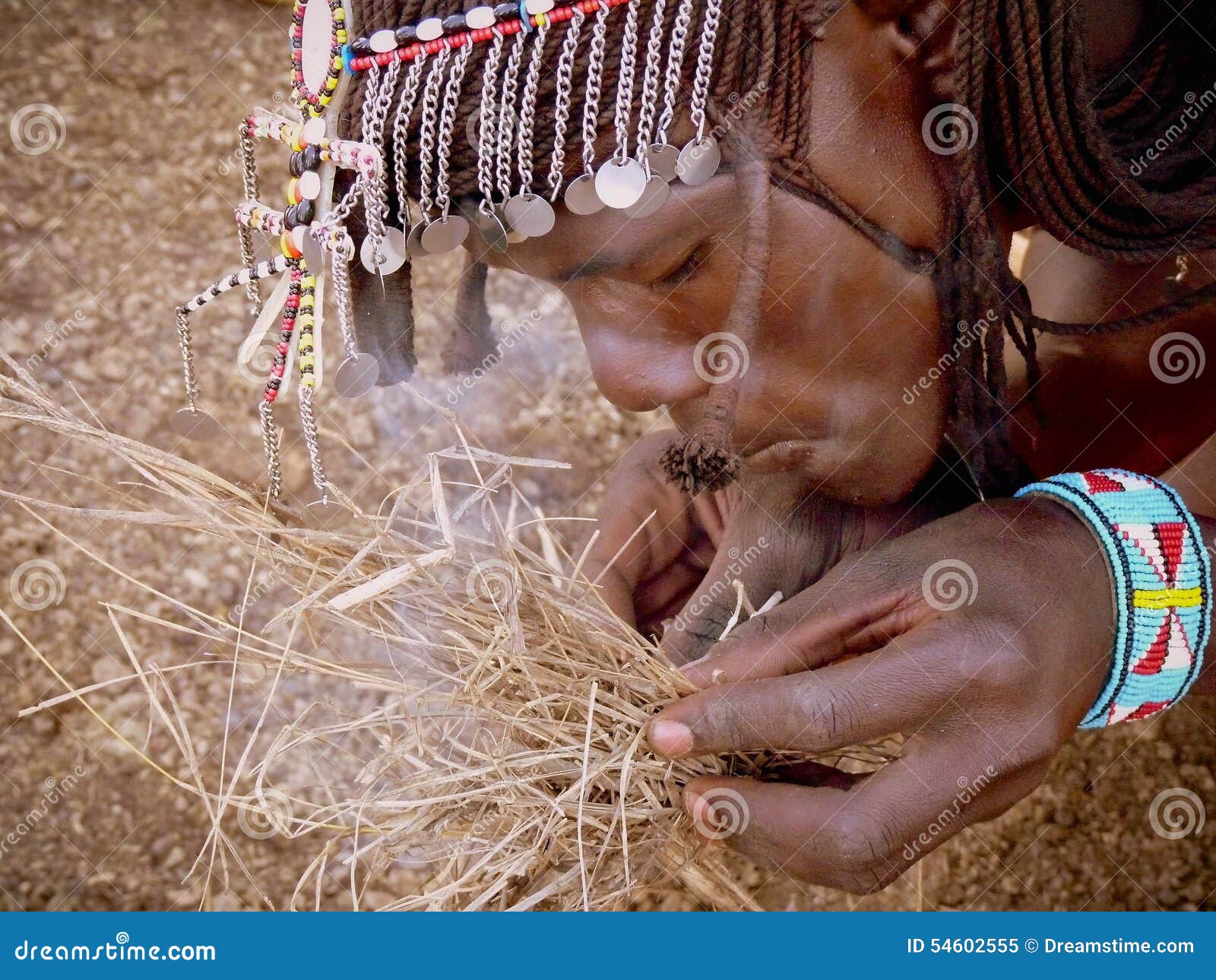 Masai fire editorial image. Image of fire, young, hands - 54602555