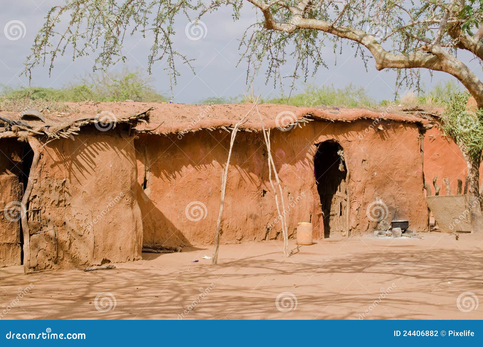 Masai home stock photo. Image of sticks, house, masai - 24406882