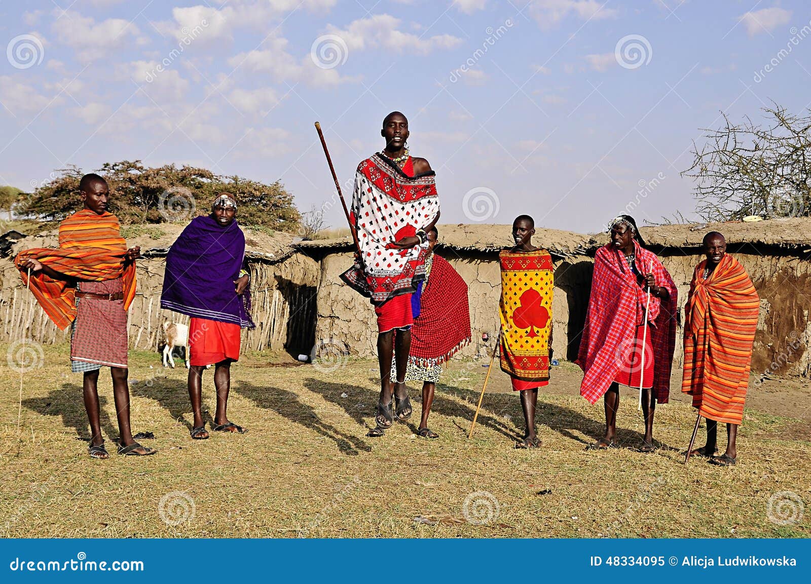 Masai in Kenya, Africa editorial image. Image of village - 48334095