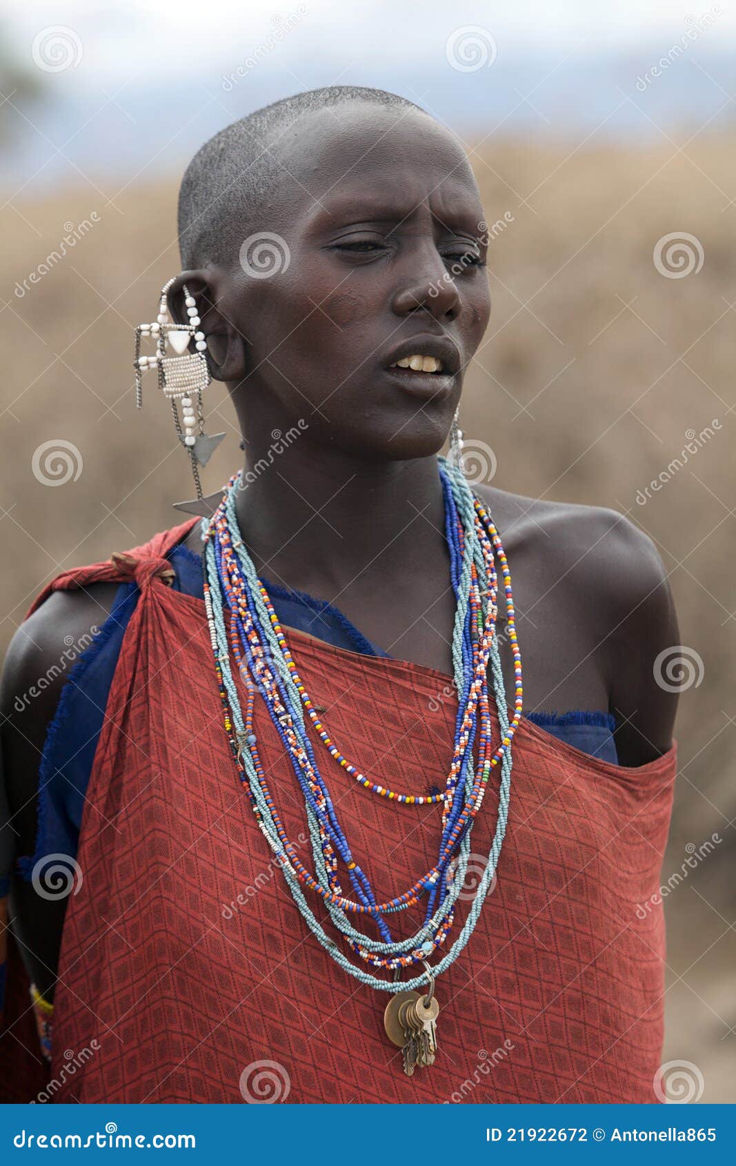 Masai man editorial photography. Image of people, necklace - 21922672