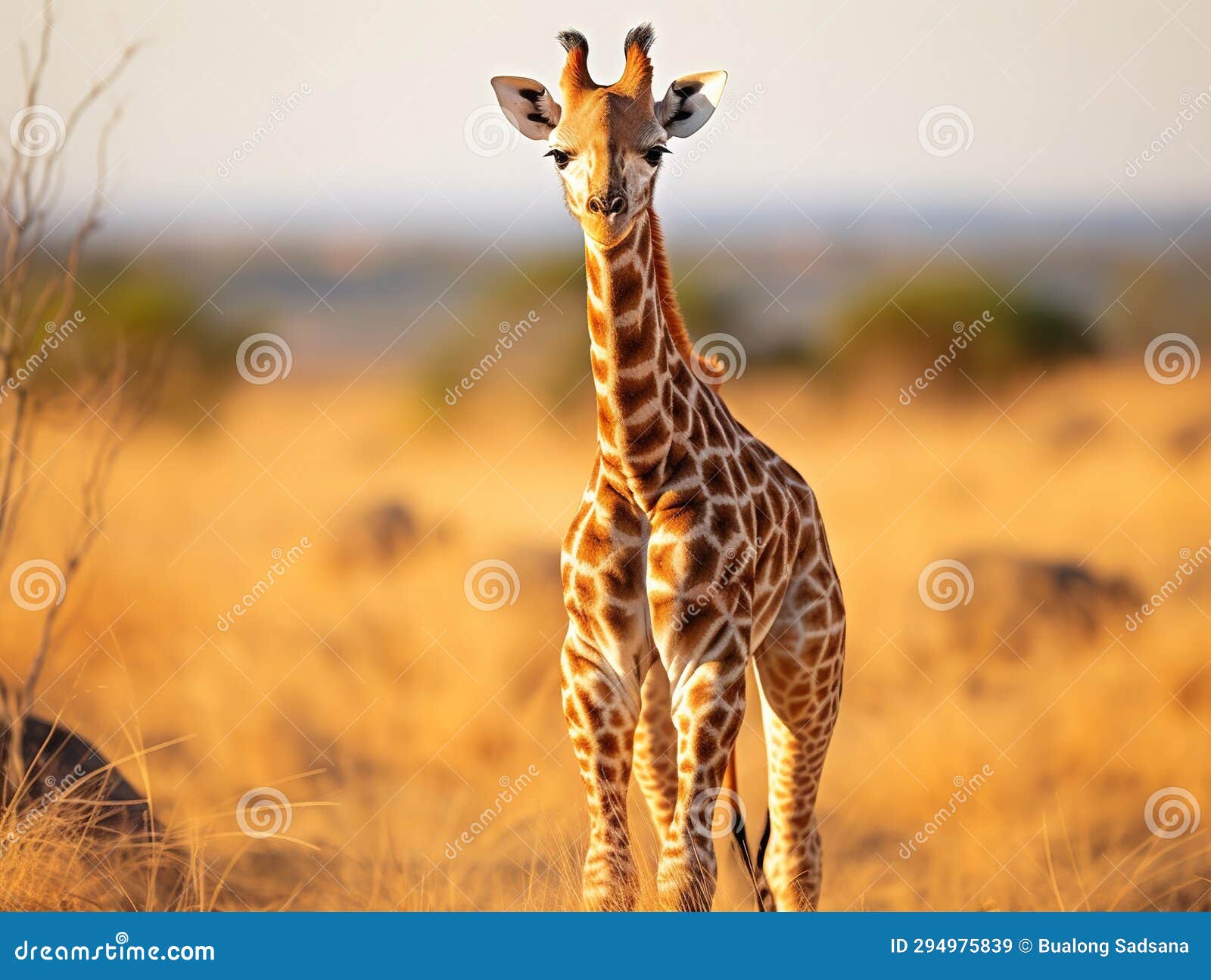Masai Mara Giraffe Made with Generative AI Illustration Stock ...