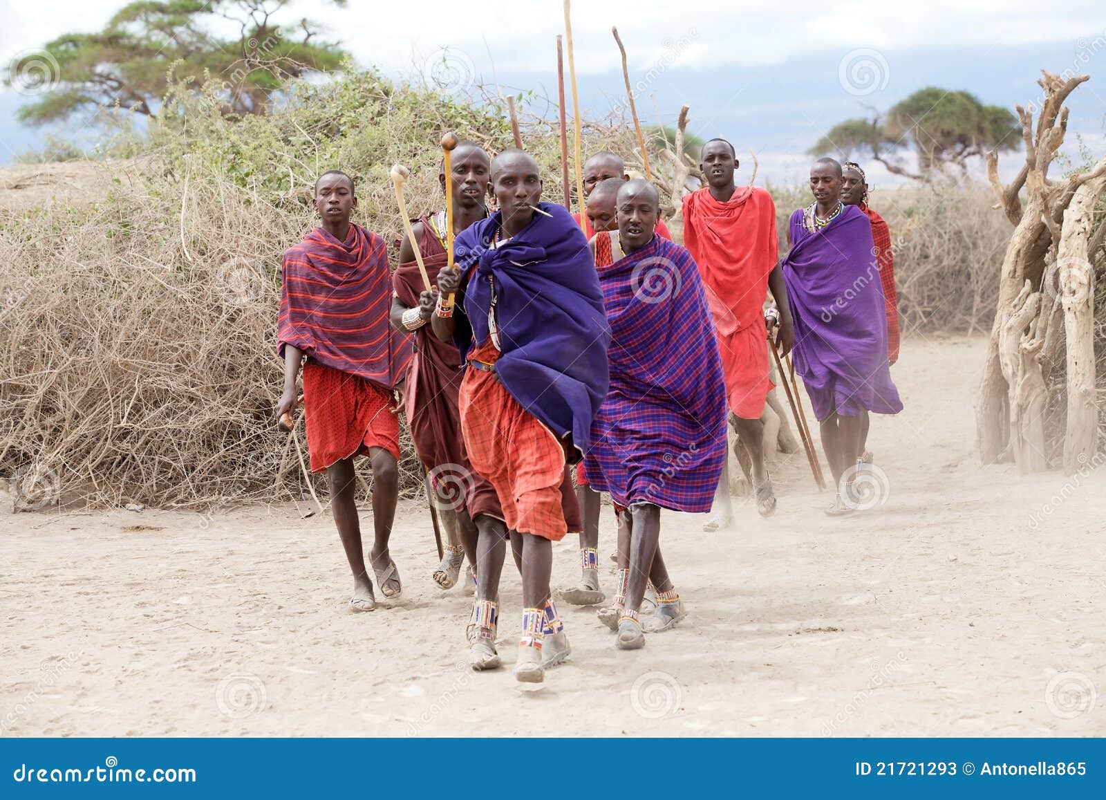 Masai men editorial stock photo. Image of primitive, tribe - 21721293