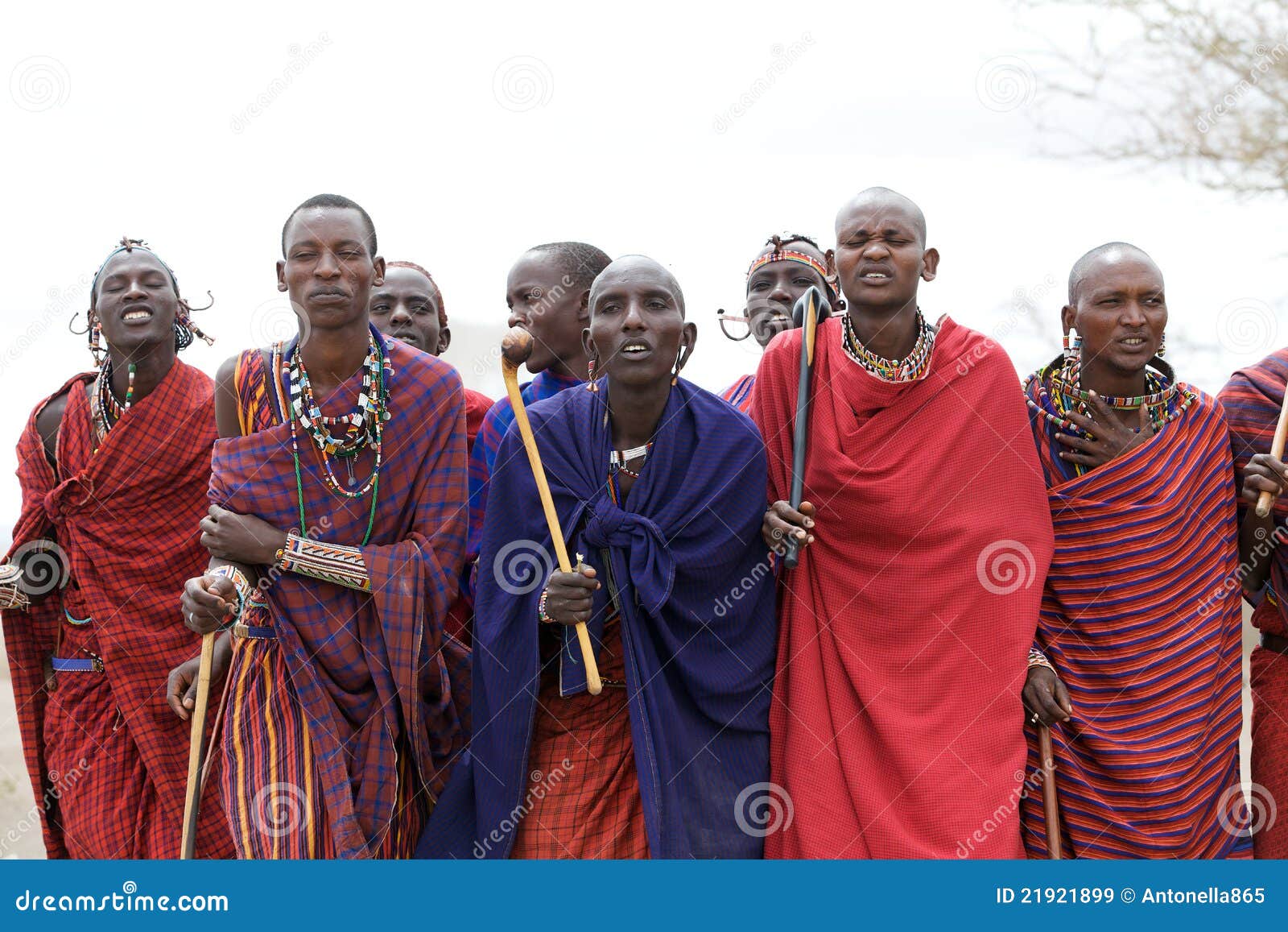 Masai men editorial stock image. Image of tourism, necklace - 21921899