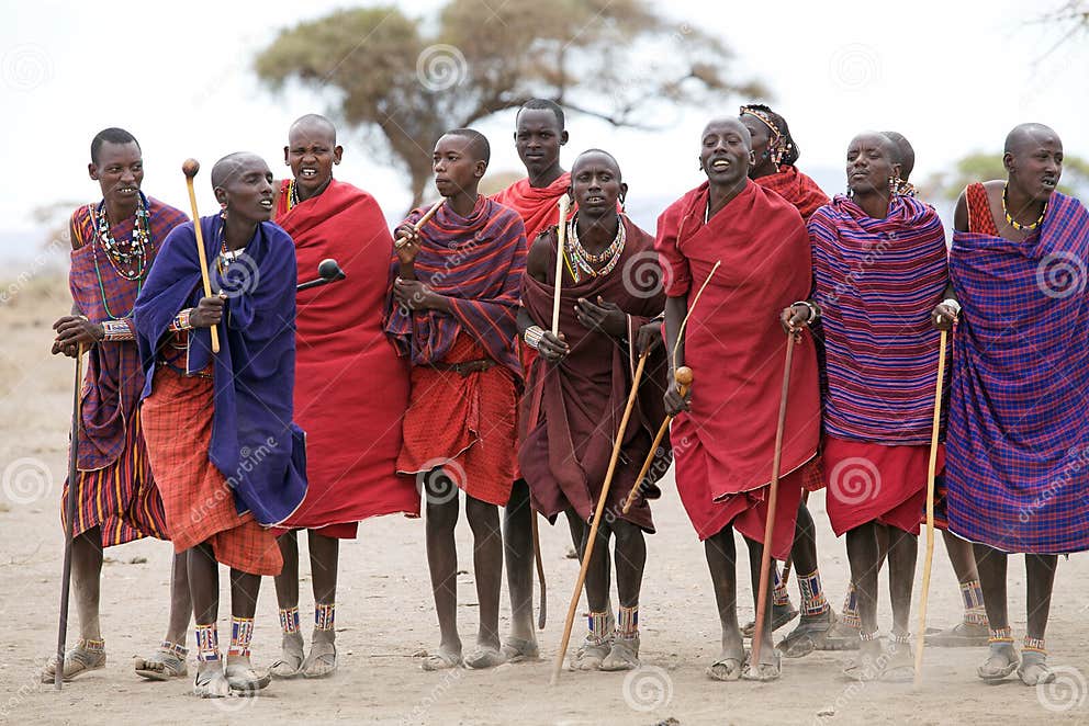Masai men editorial stock image. Image of africa, lifestyle - 24046449