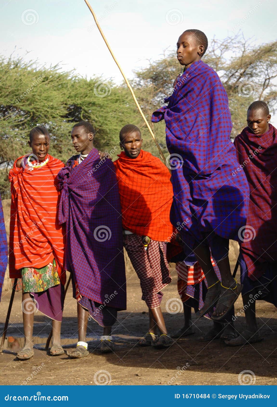 Masai Performing Warrior Dance. Editorial Stock Image - Image of ...