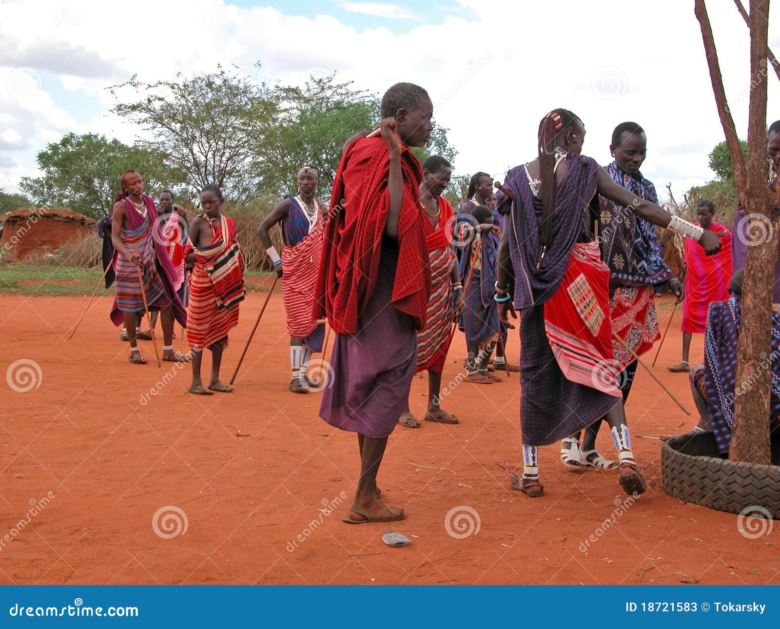 Masai tribe editorial stock photo. Image of orange, tribal - 18721583