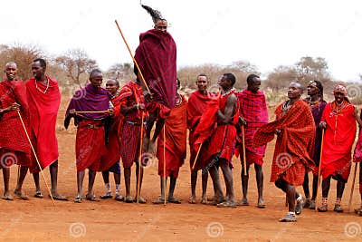 Masai warriors dancing editorial stock photo. Image of masai - 20737503