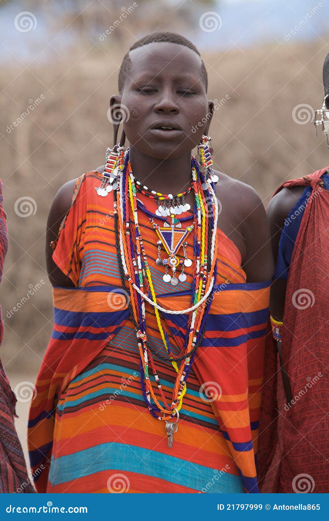 Masai woman editorial stock image. Image of africa, water - 21797999