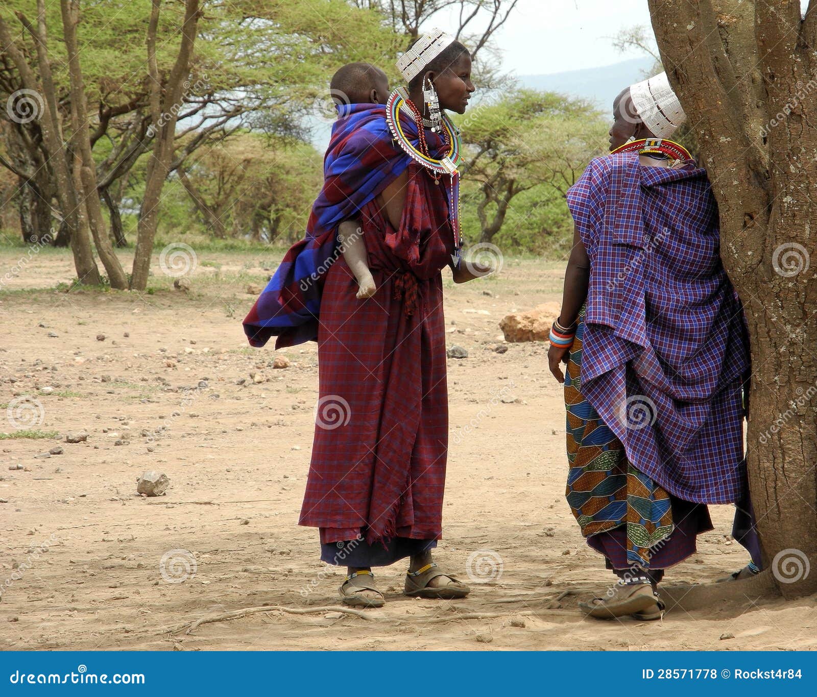 Masai Women with a child editorial stock photo. Image of culture - 28571778