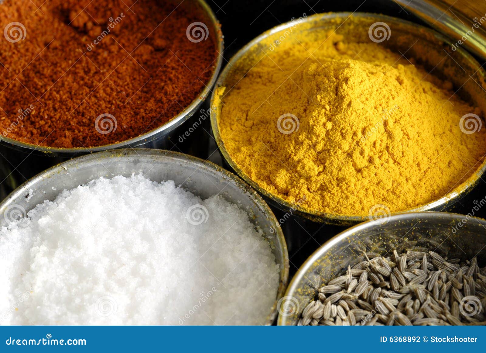 Masala Assorted Condiments and Spices Box Stock Photo - Image of cook ...