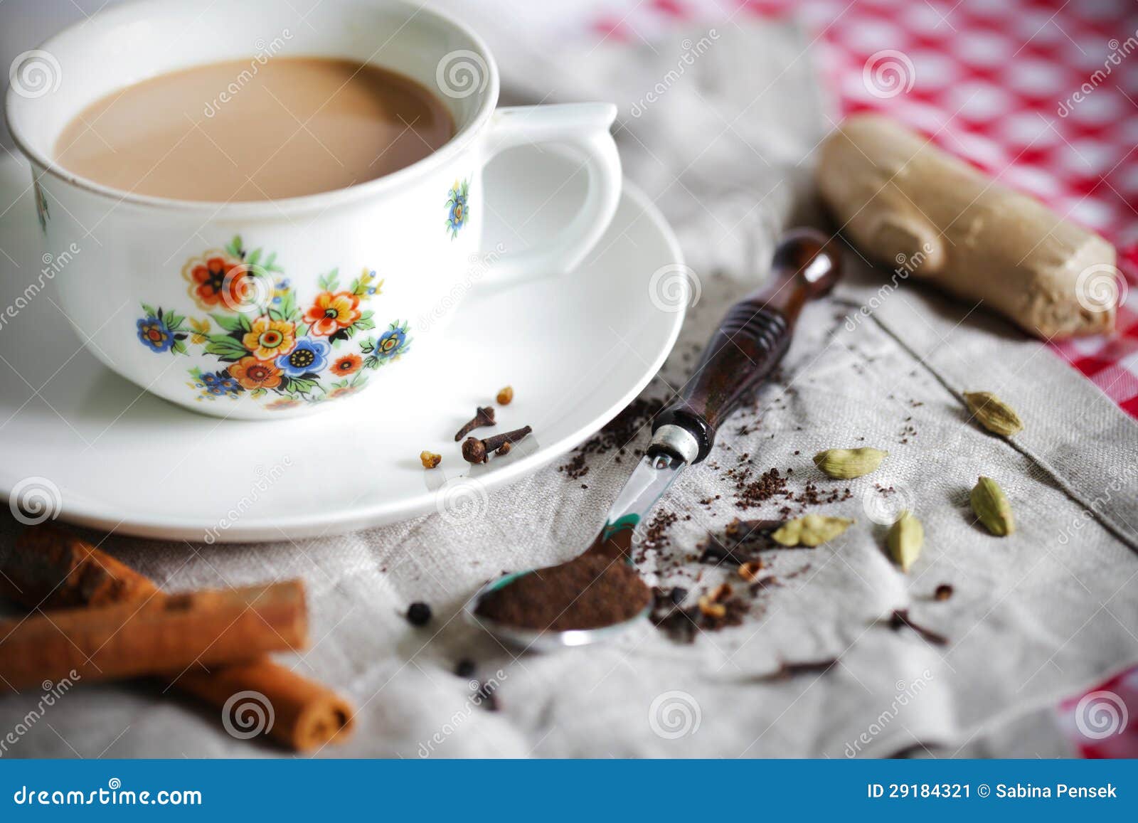Masala Chai or Indian Tea with Spices Stock Image - Image of anise ...