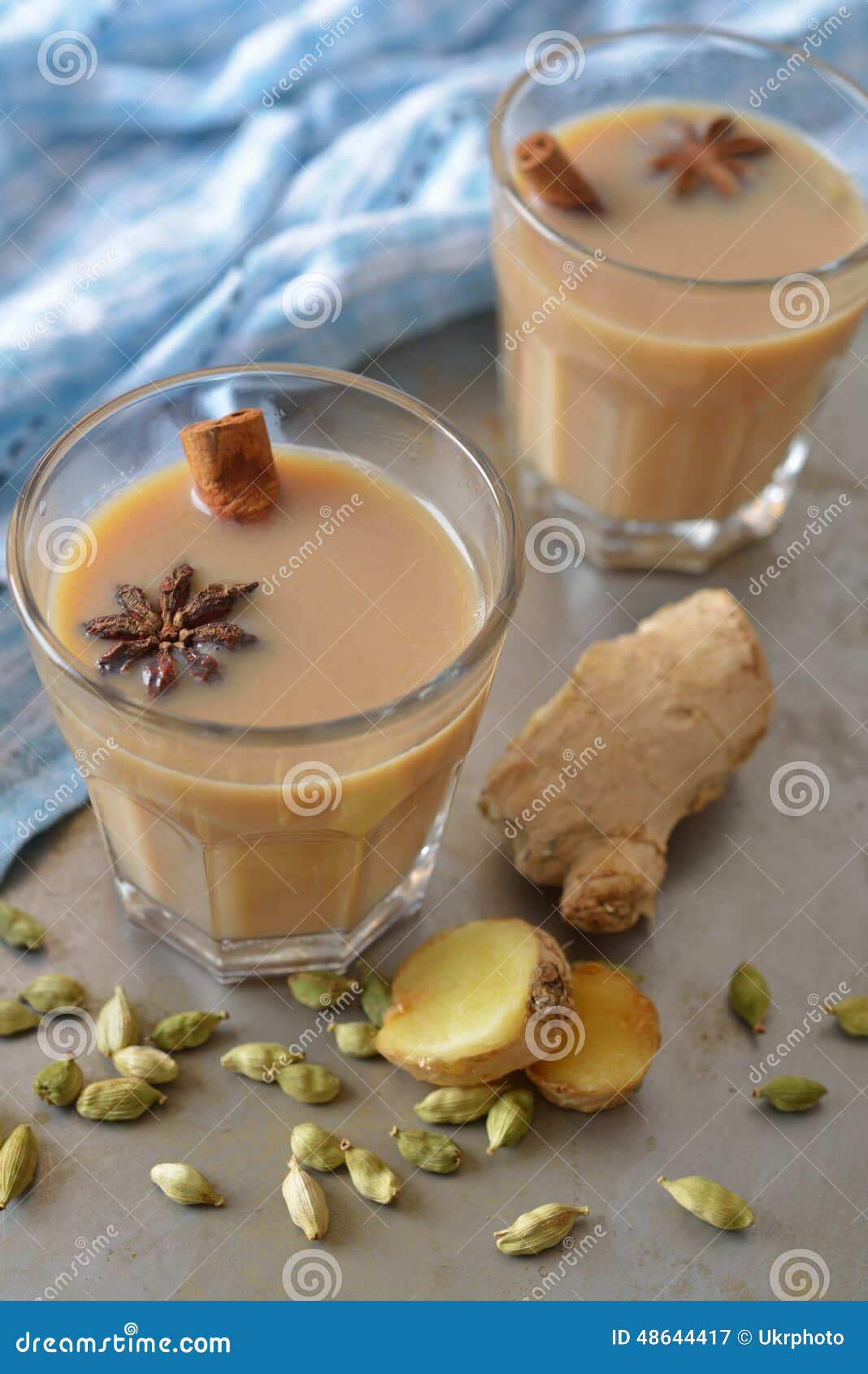 Masala chai tea stock image. Image of glass, ginger, aromatic - 48644417