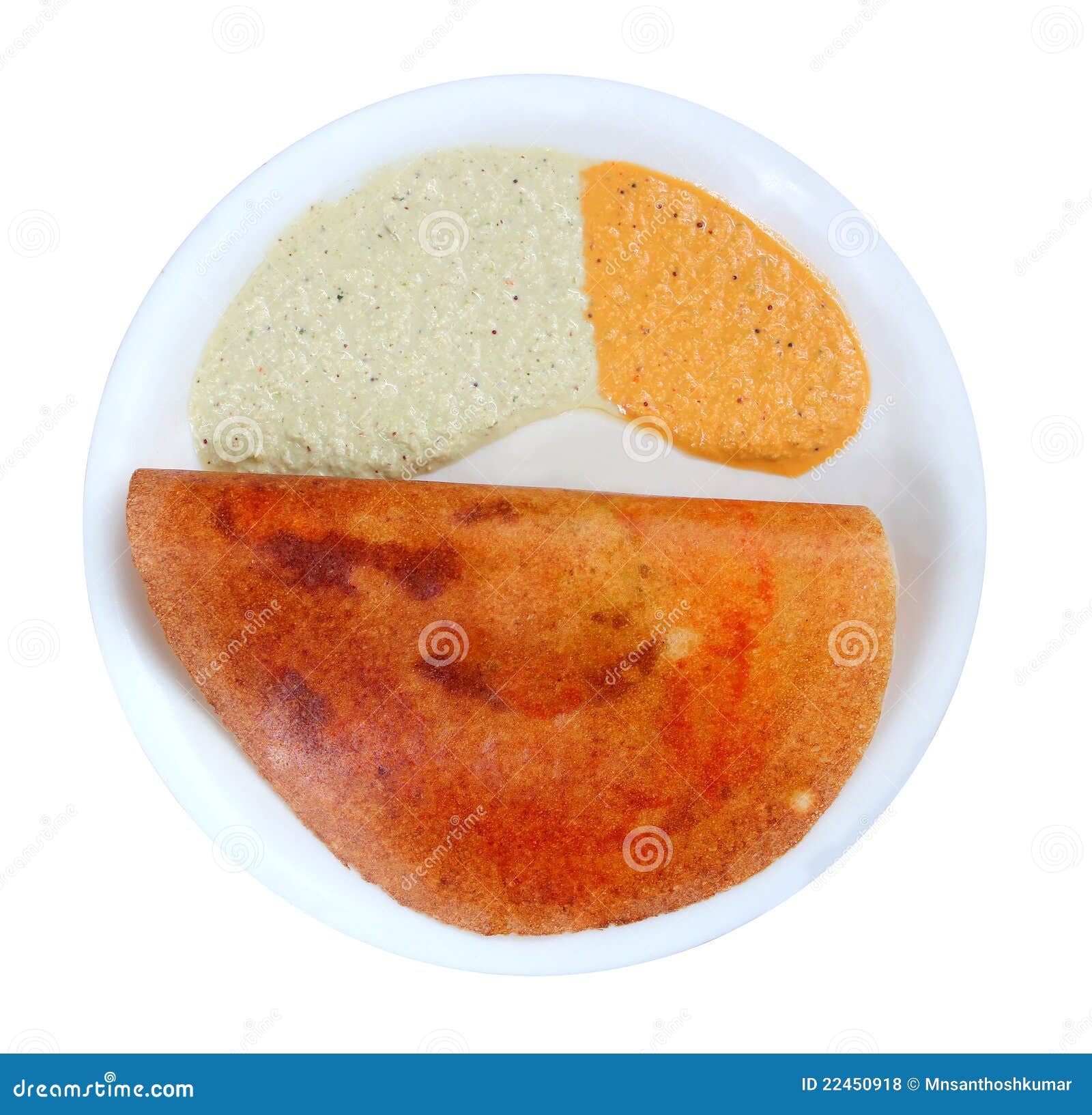 Masala Dosa with Different Types of Chutney Stock Photo - Image of dosa ...