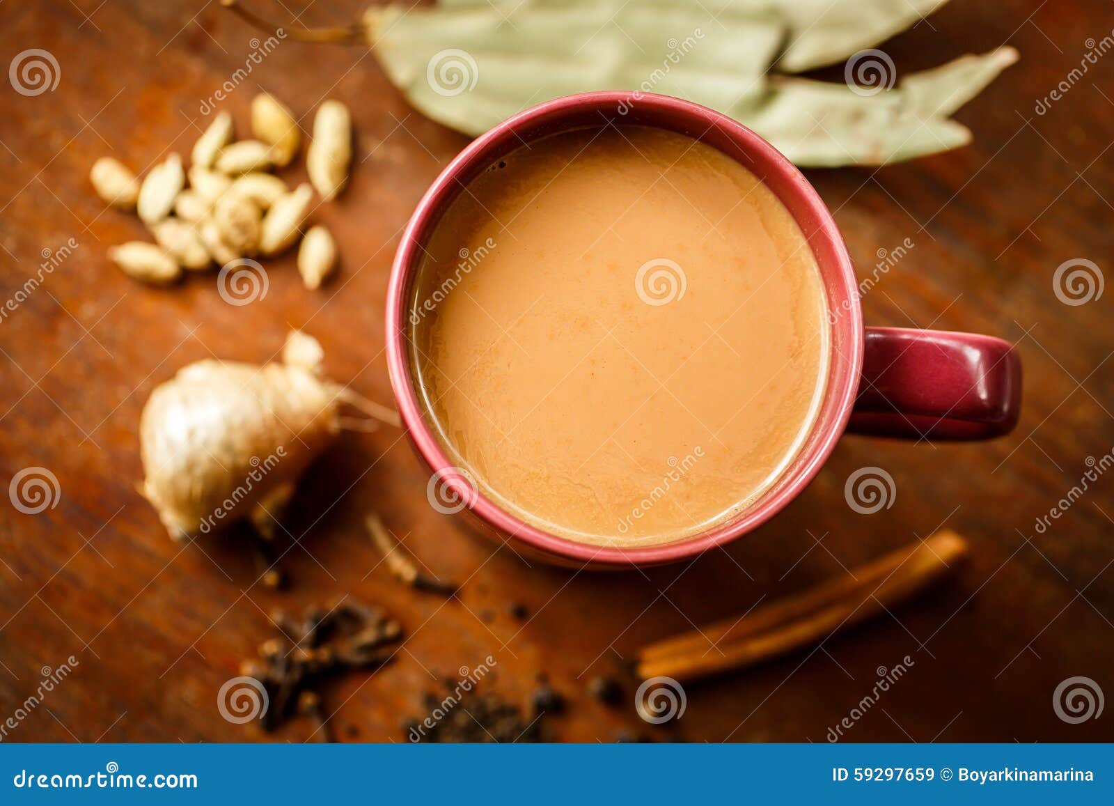 Masala Tea with Spices on the Table Stock Image - Image of black, chai ...