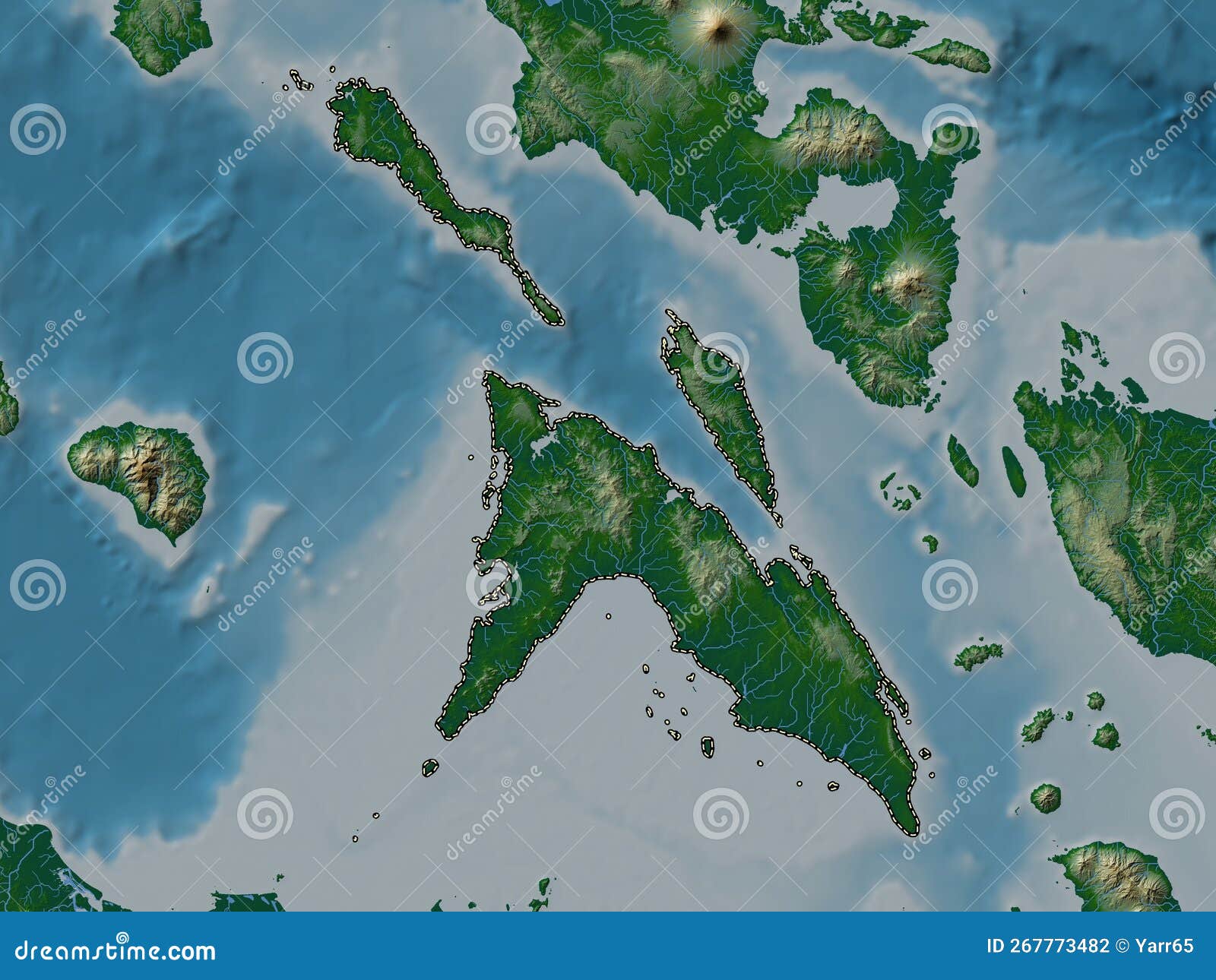 Masbate, Philippines. Physical. No Legend Stock Illustration ...