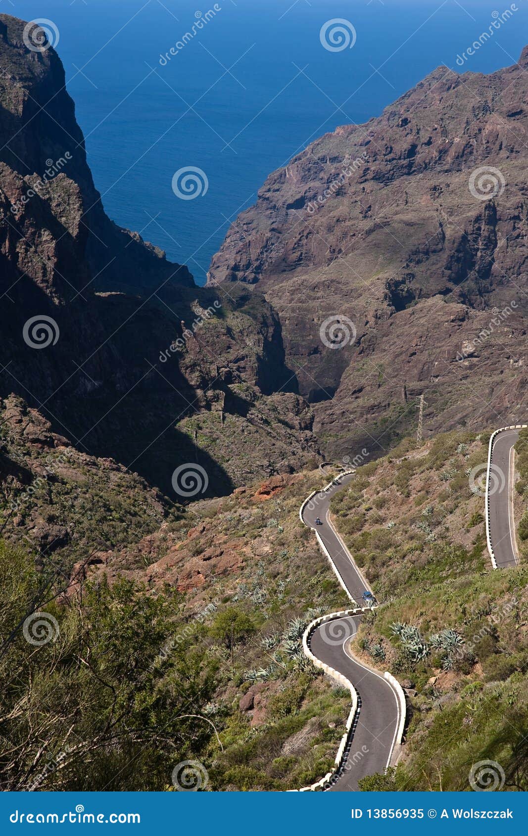 Masca Cliifs and Canyon Tenerife Stock Image - Image of giant, blue ...
