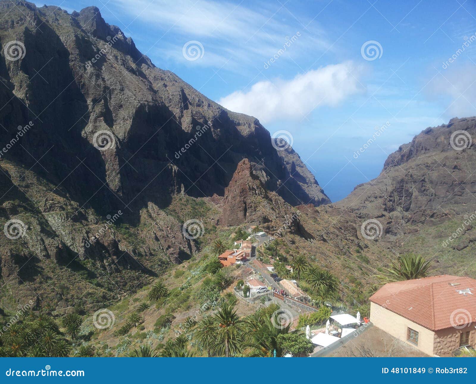Masca valley Tenerife stock image. Image of view, valley - 48101849