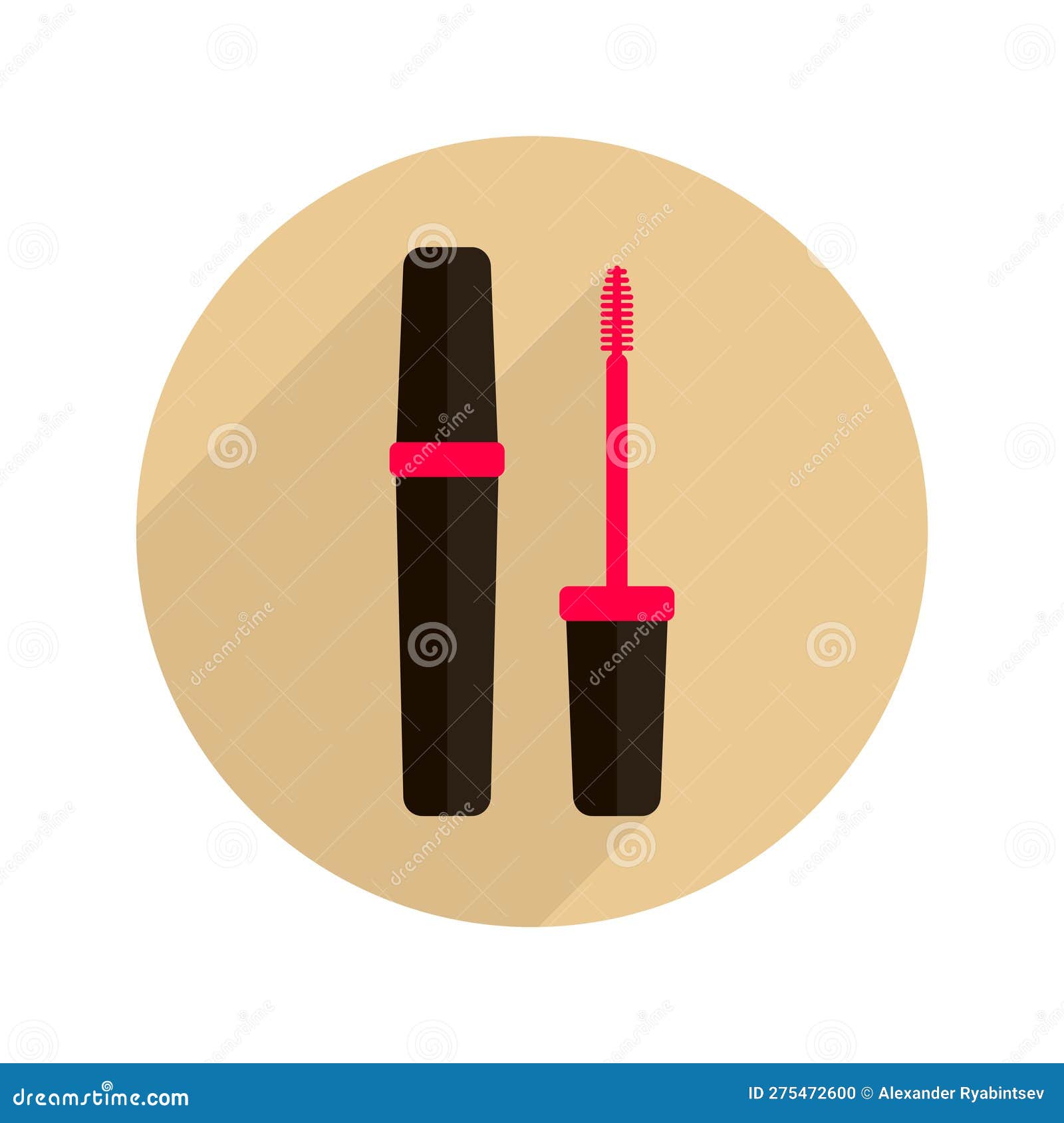 Mascara Flat Style Vector Illustration. Makeup Icon. Stock Illustration ...