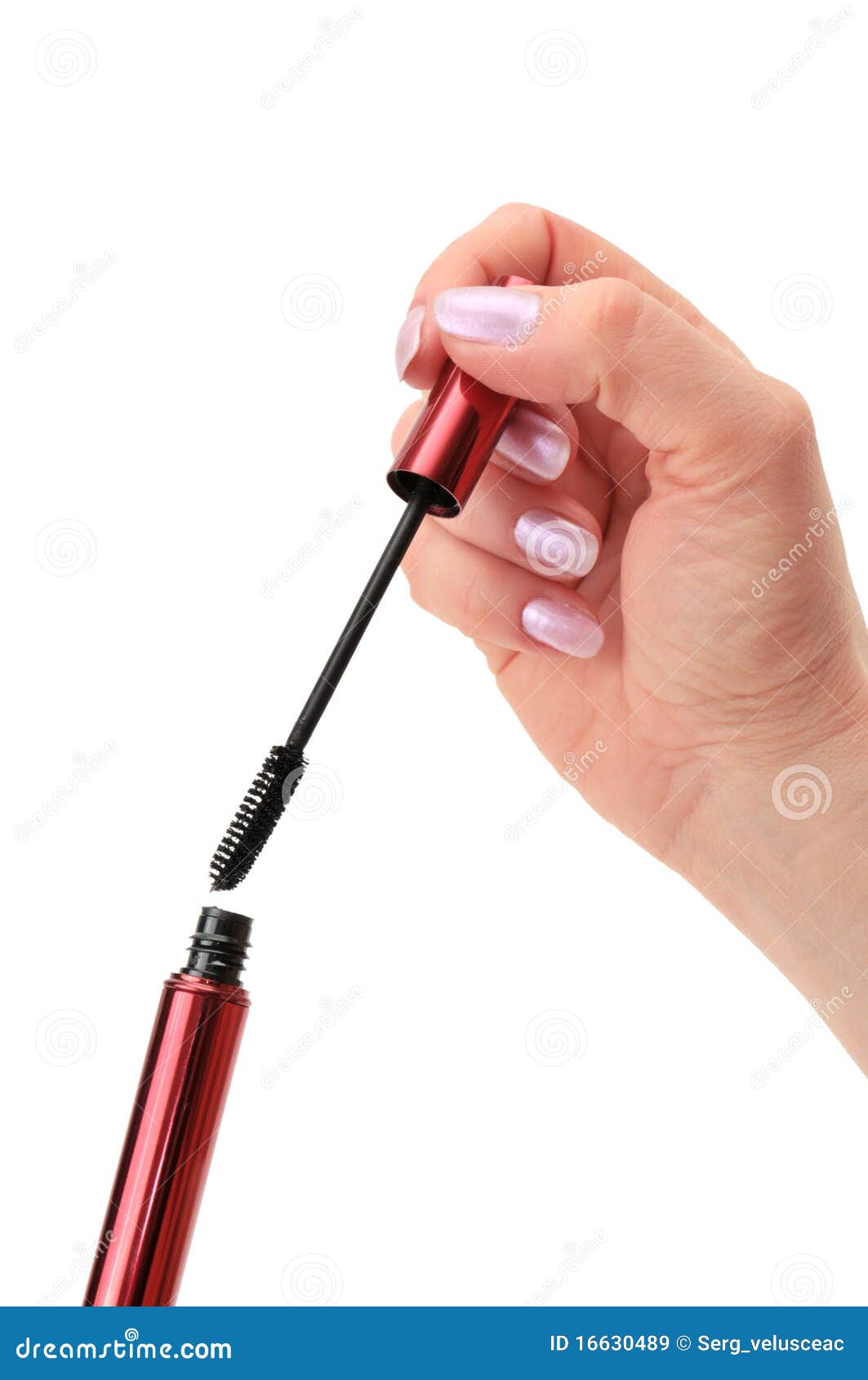 Mascara in hand stock image. Image of fashion, lady, macro - 16630489