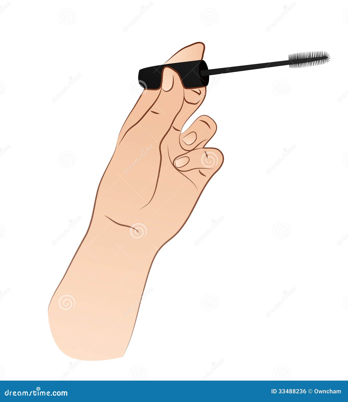 Mascara in Hand stock vector. Illustration of care, makeup - 33488236