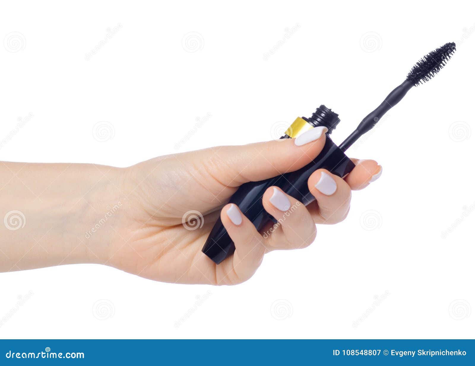 Mascara in hand stock image. Image of female, nail, elegance - 108548807