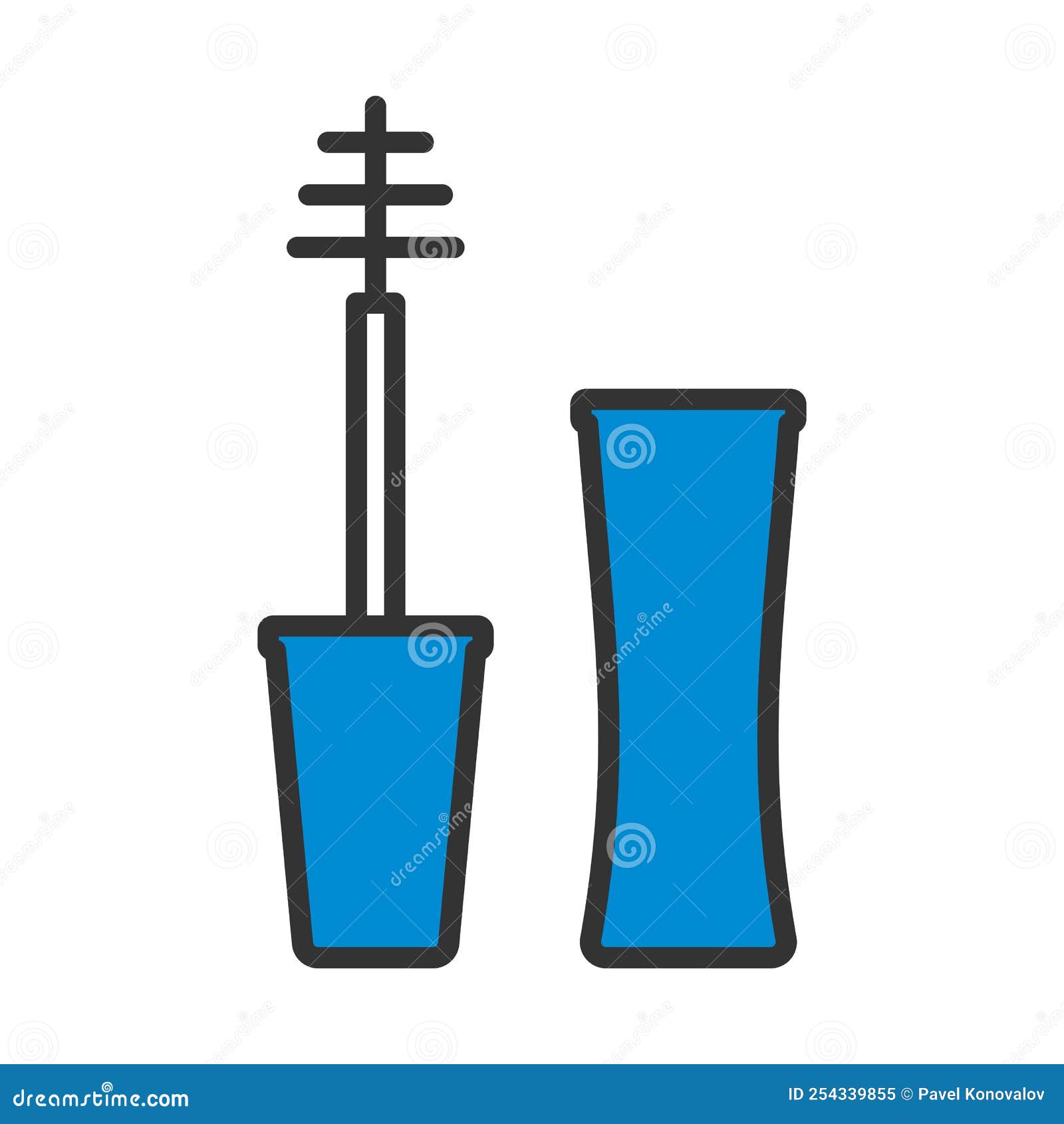Mascara Icon stock vector. Illustration of brush, lash - 254339855