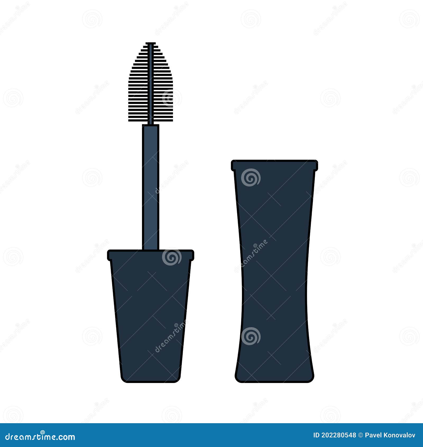 Mascara Icon stock vector. Illustration of beautiful - 202280548