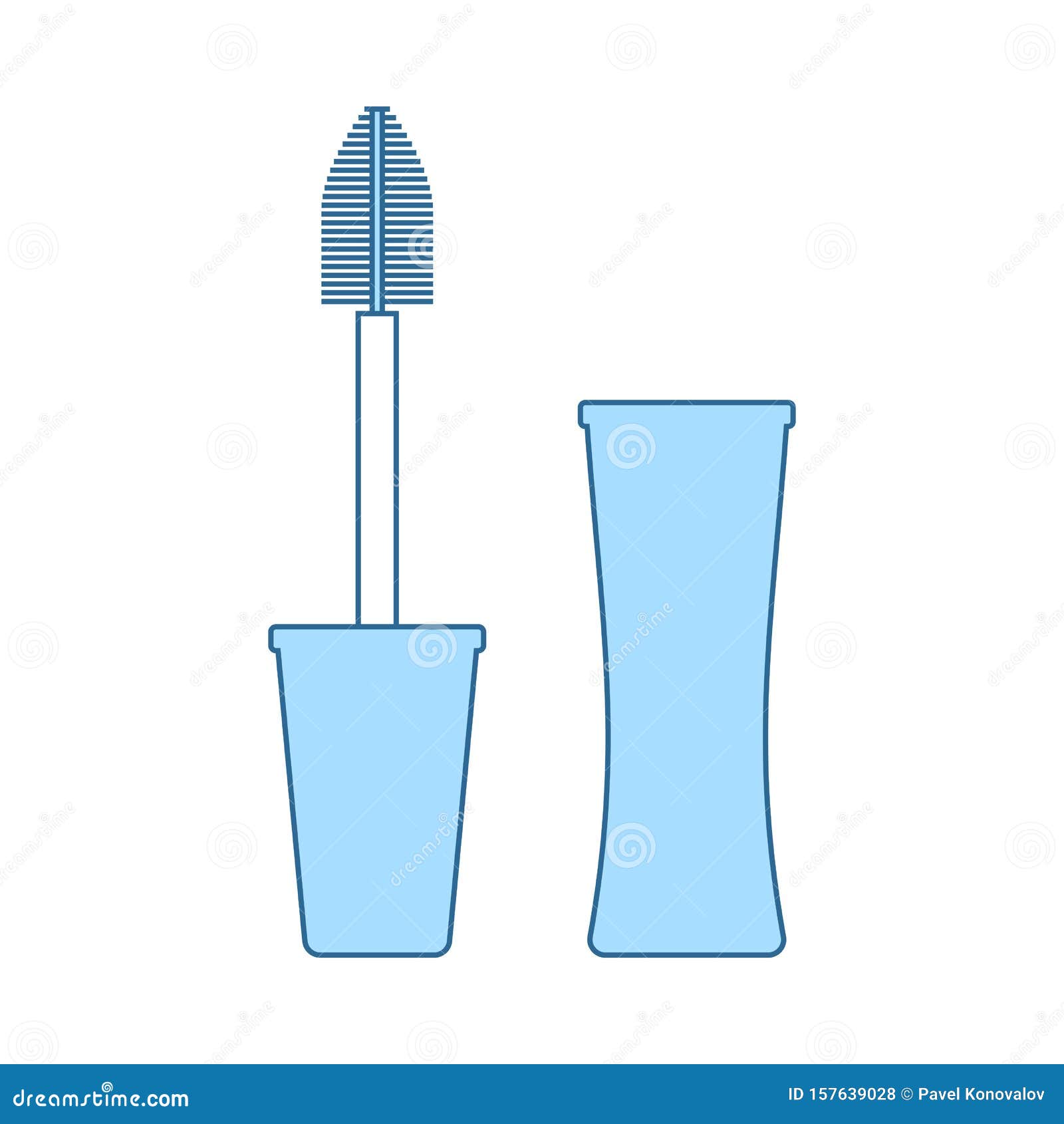 Mascara Icon stock vector. Illustration of cosmetic - 157639028