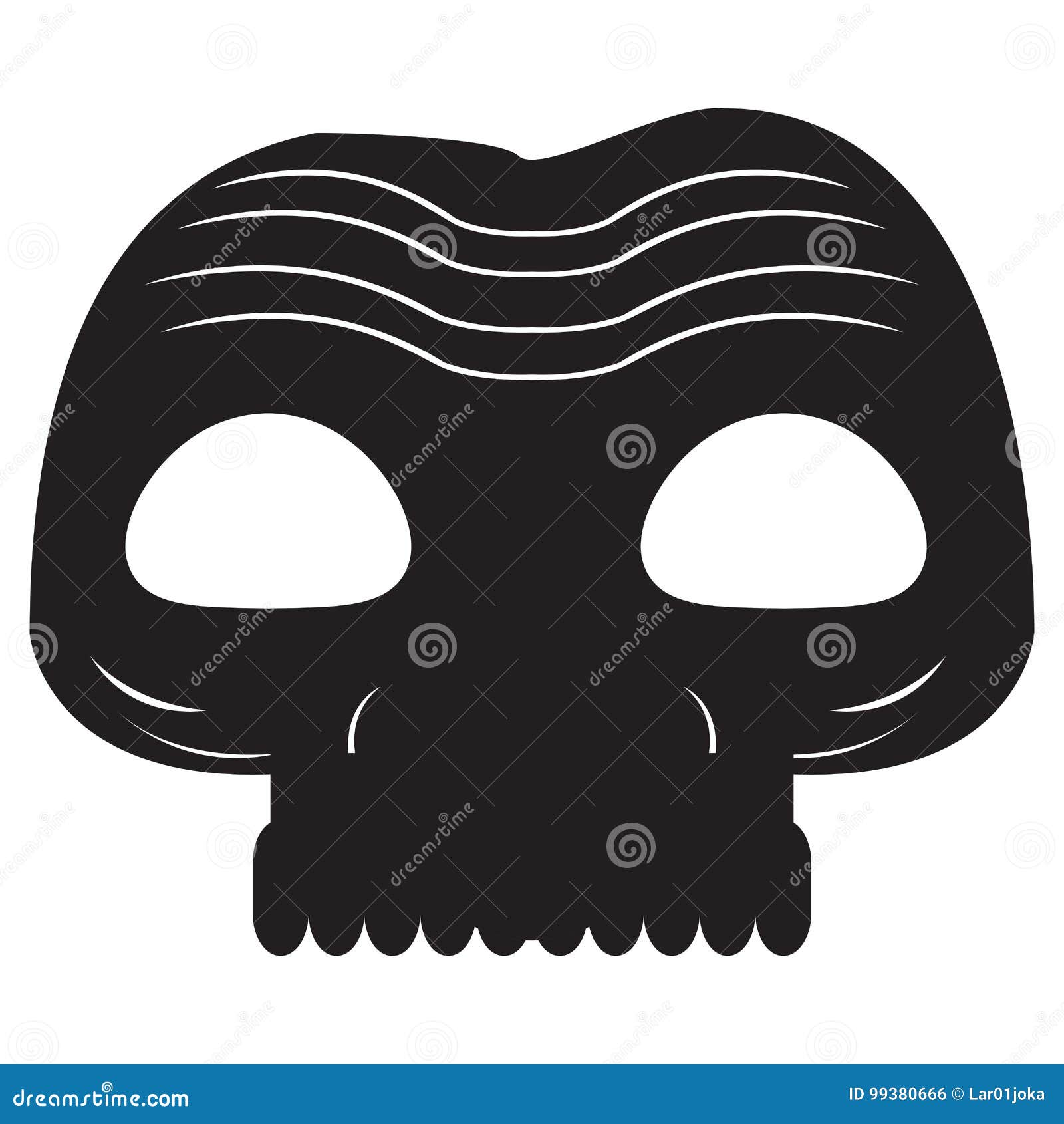 Maschera Dello Zombie Di Halloween Illustrazione Vettoriale ...