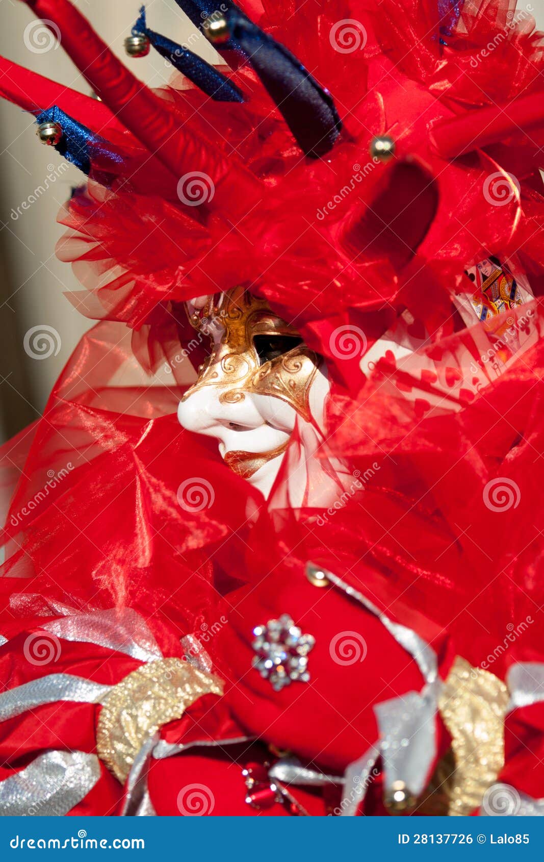 Maschera Di Rosso Del Burlone Fotografia Editoriale - Immagine di ...