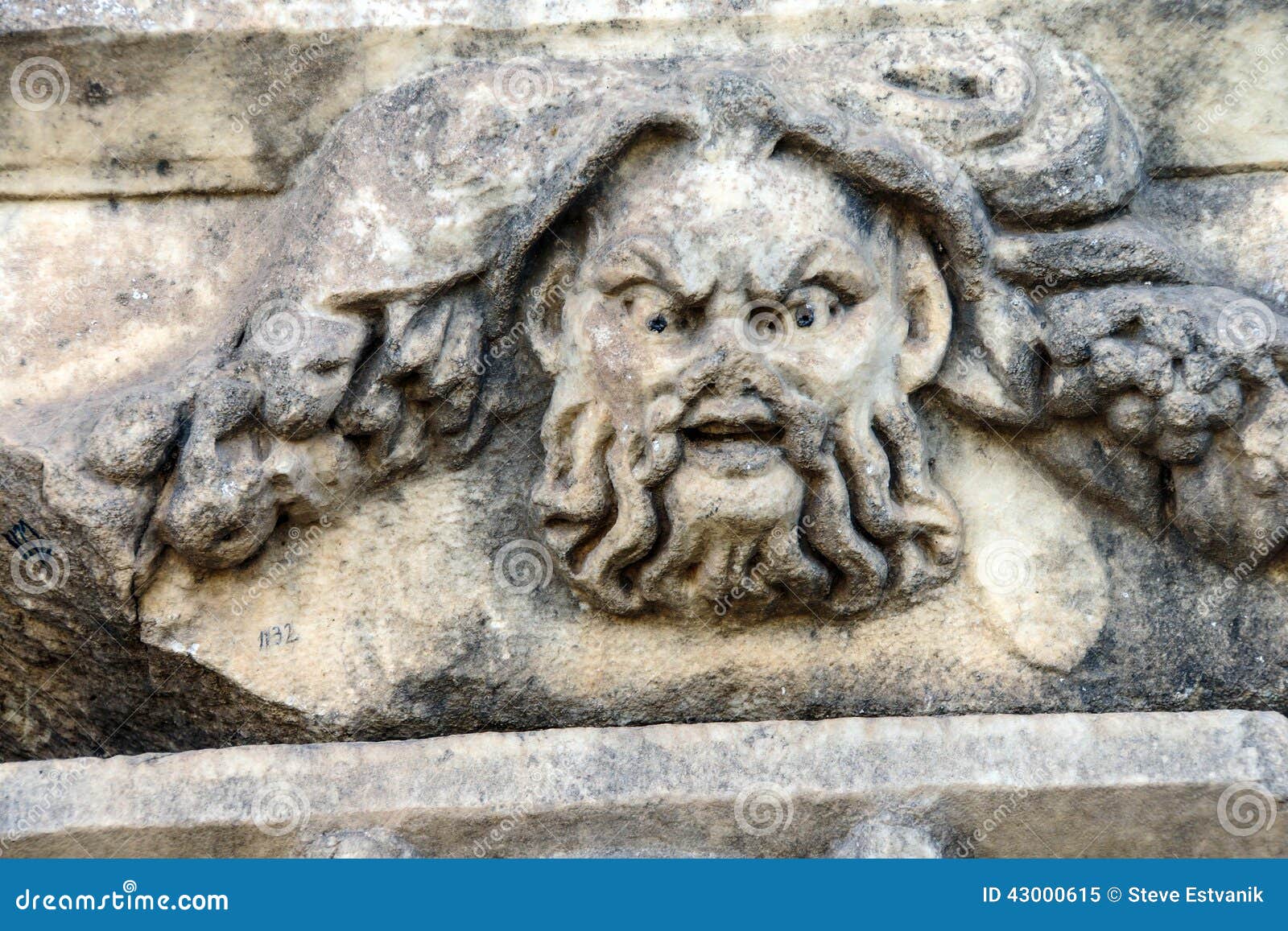 Maschera greca del teatro immagine stock. Immagine di faccia - 43000615