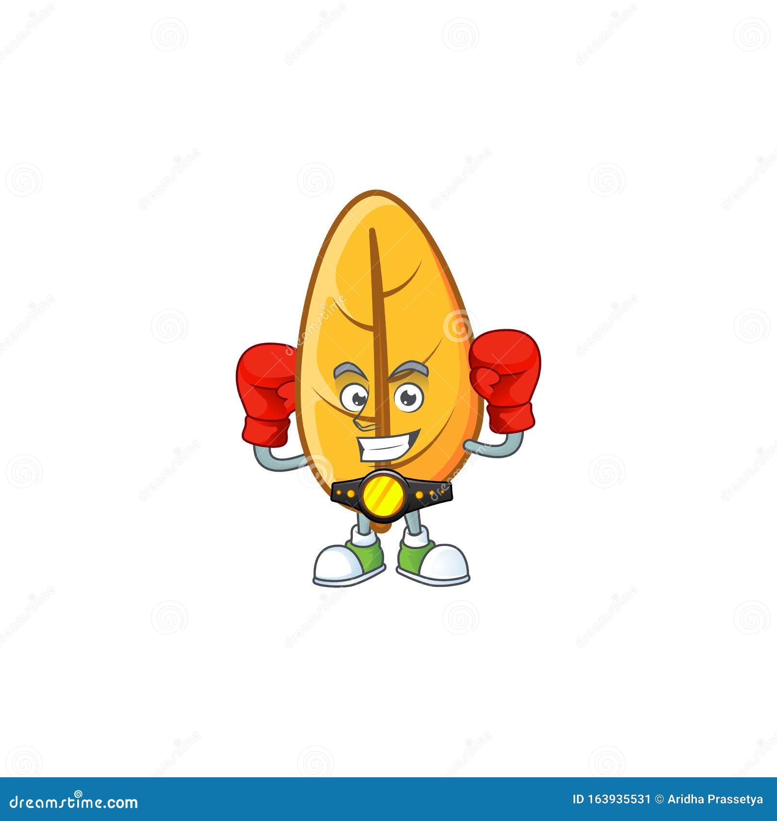 Mascot a Boxing with Yellow Autumn Leaves Stock Vector - Illustration ...