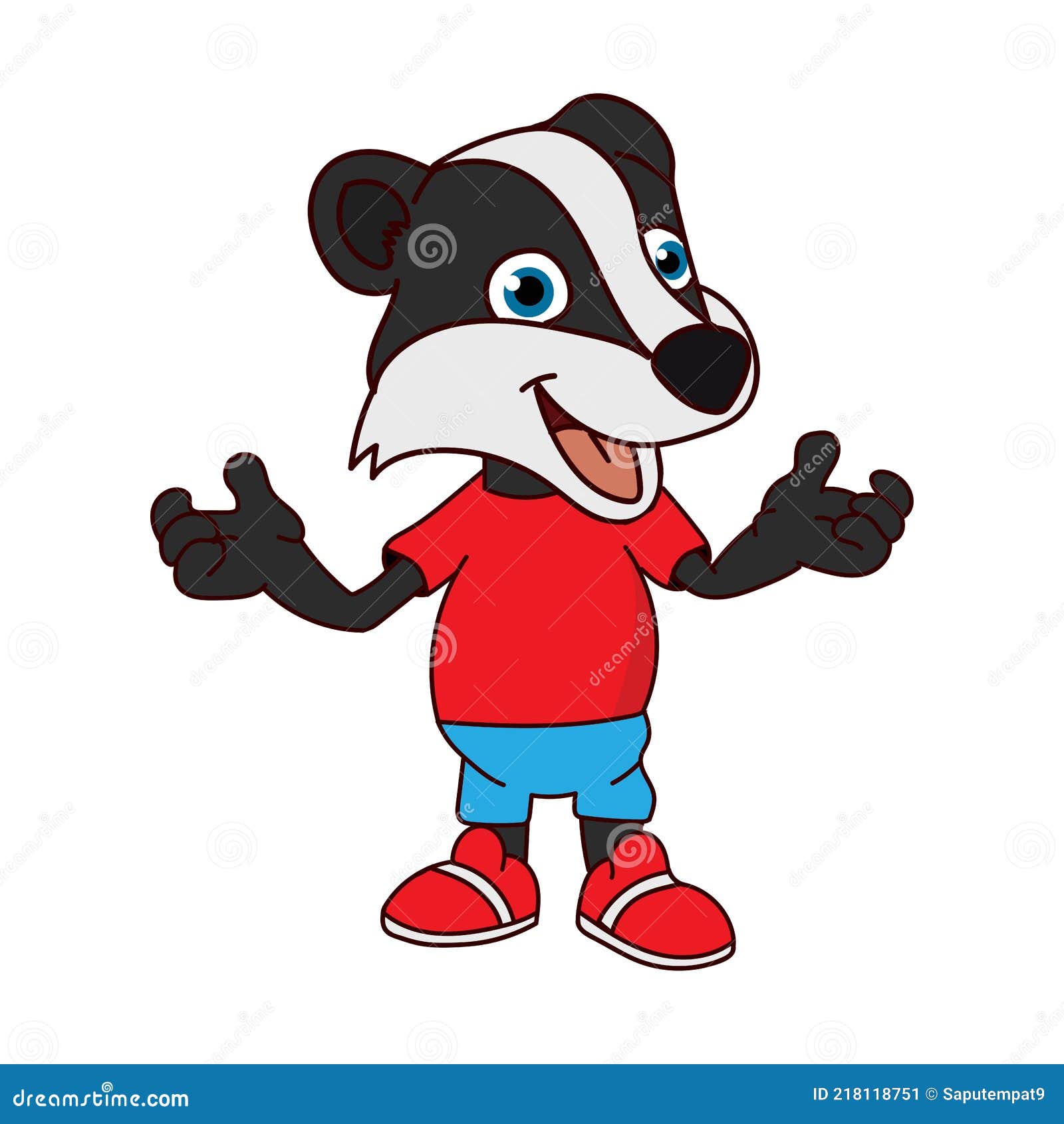 Mascot Cartoon Character Illustration of a Skunk Explaining Stock ...