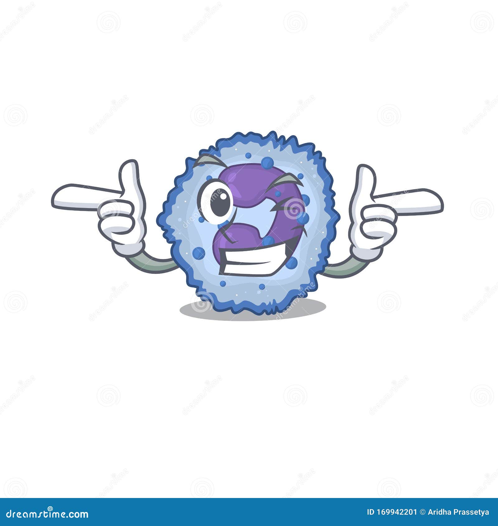Basophil Cell Cartoon Character Design On A Surprised Gesture Vector ...