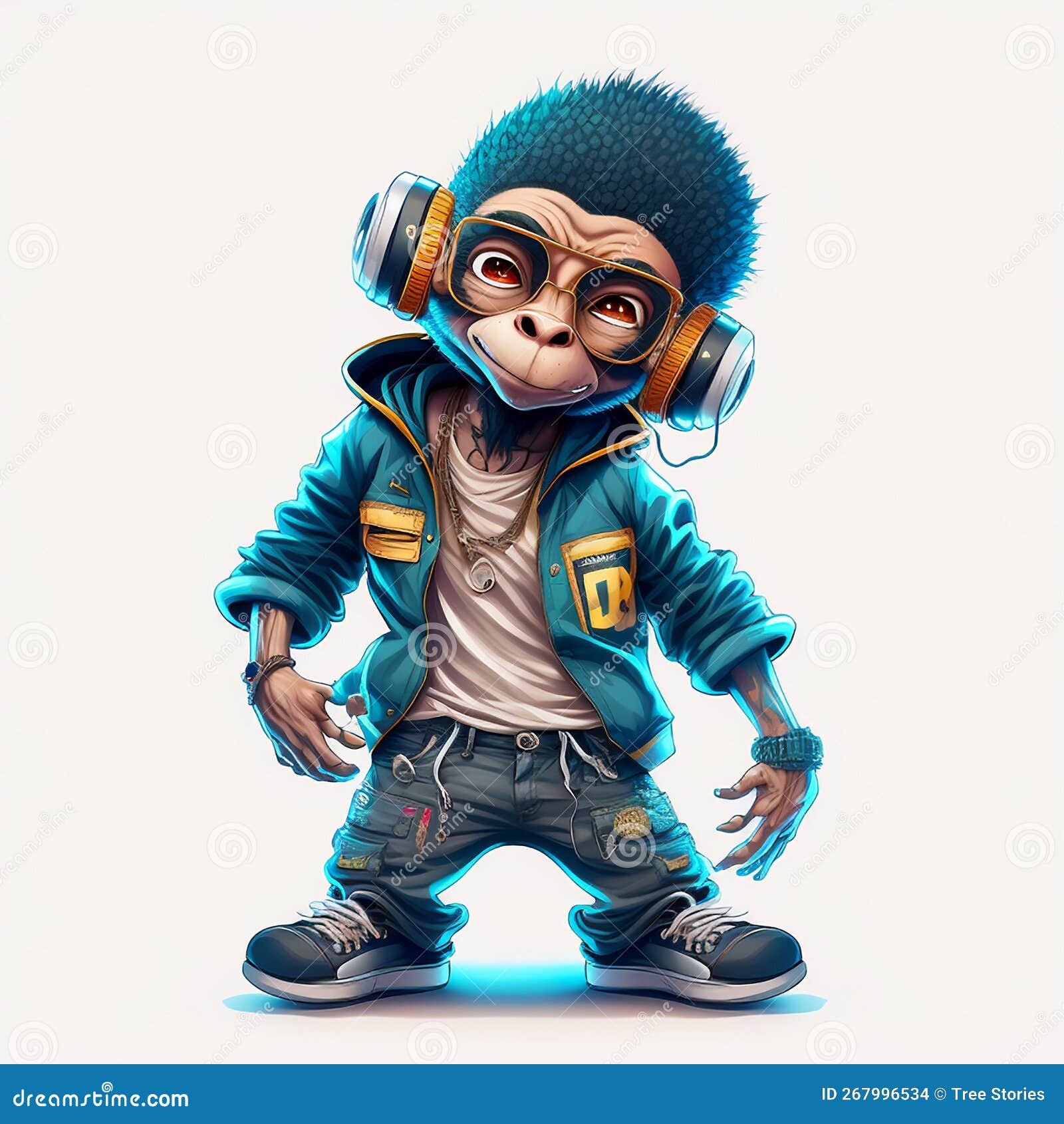 Cyber Monkey stock illustration. Illustration of cyber - 267996534