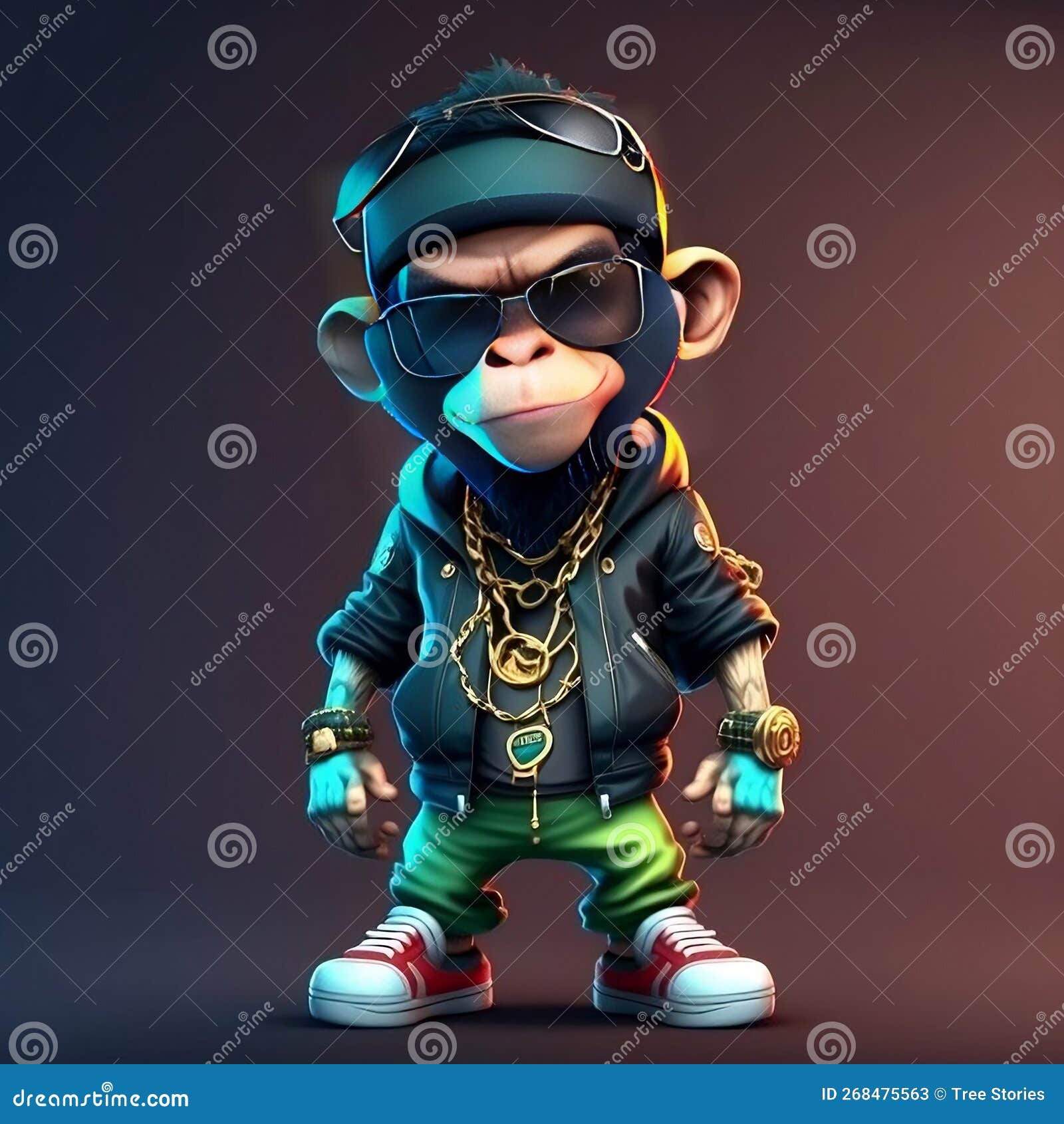 Cyber Monkey stock illustration. Illustration of play - 268475563