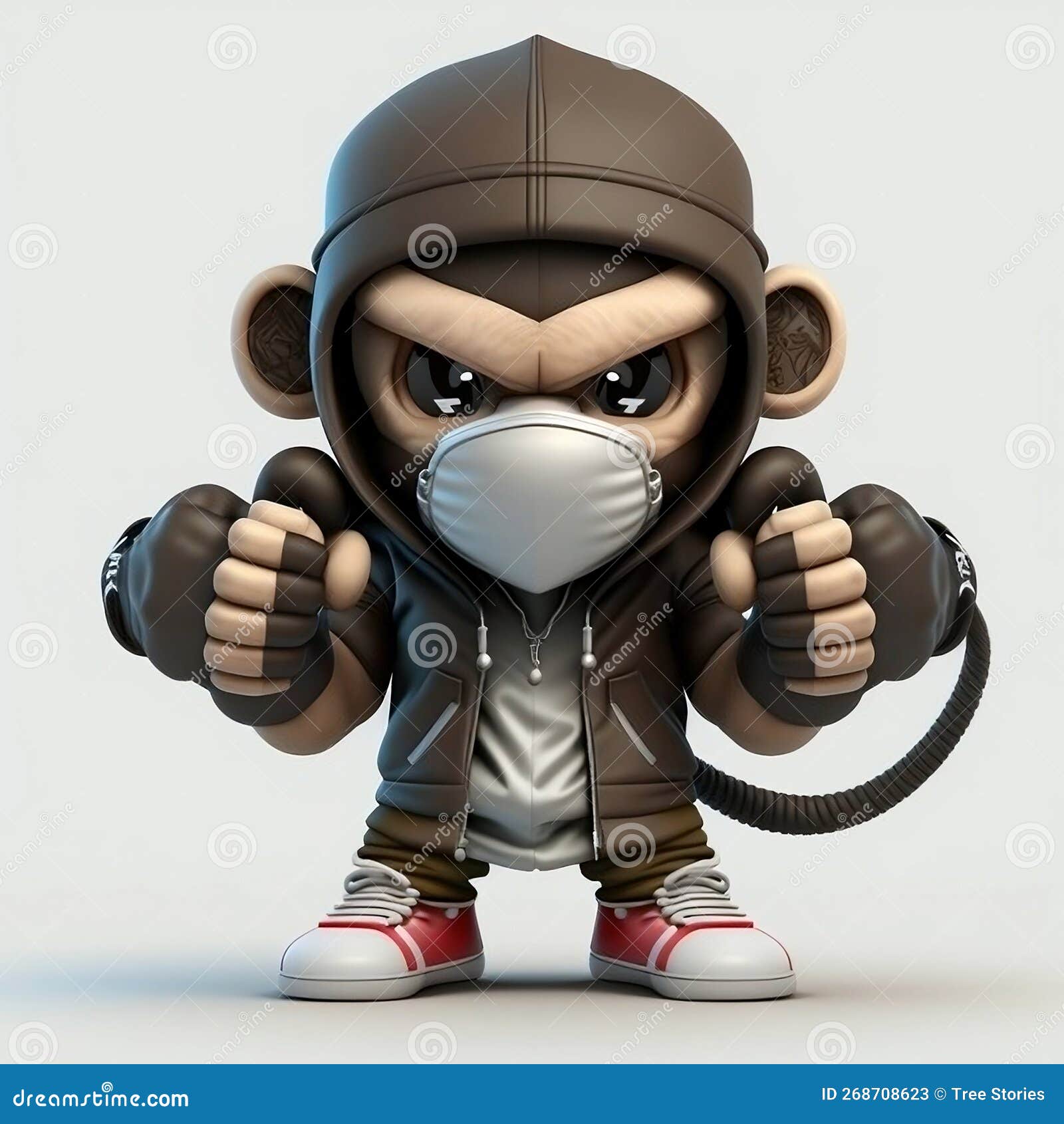 Cyber Hiphop Monkey stock illustration. Illustration of monkey - 268708623