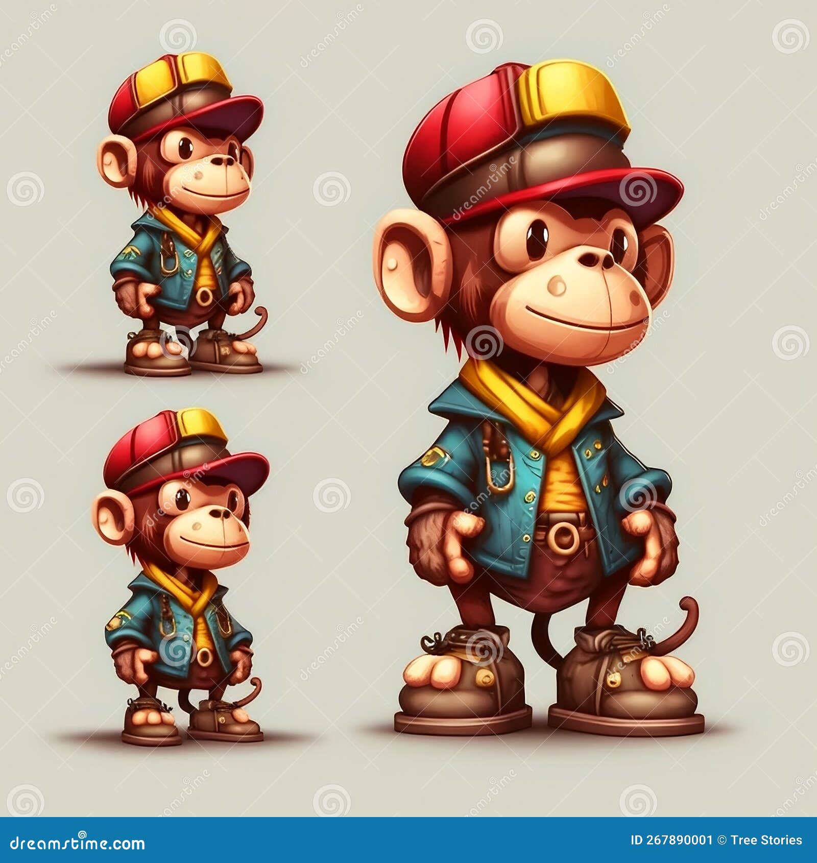 Cyber Monkey stock illustration. Illustration of cartoon - 267890001