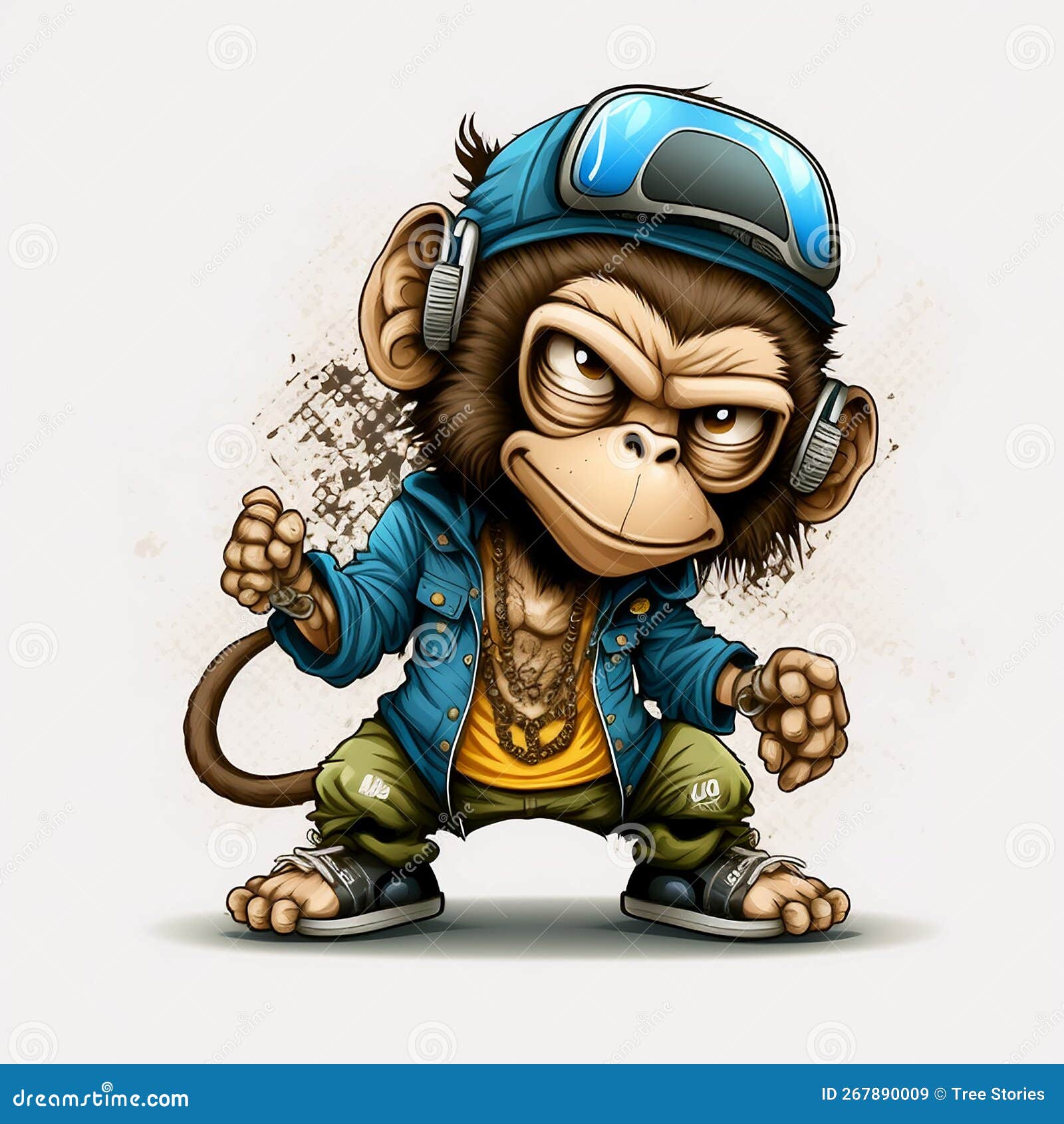 Cyber Monkey stock illustration. Illustration of anime - 267890009