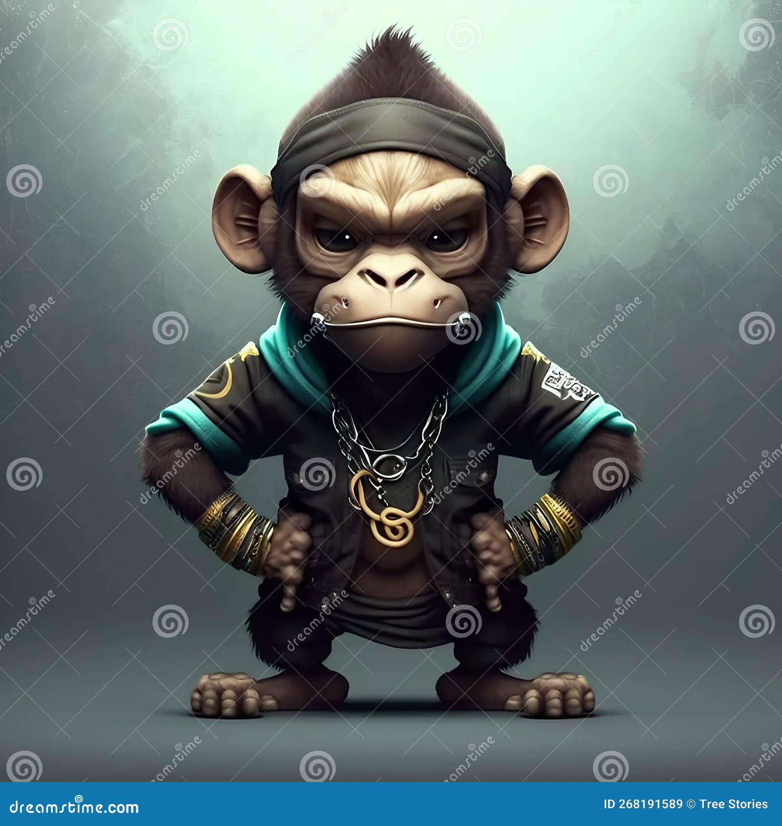 Cyber Monkey stock illustration. Illustration of cyber - 268191589