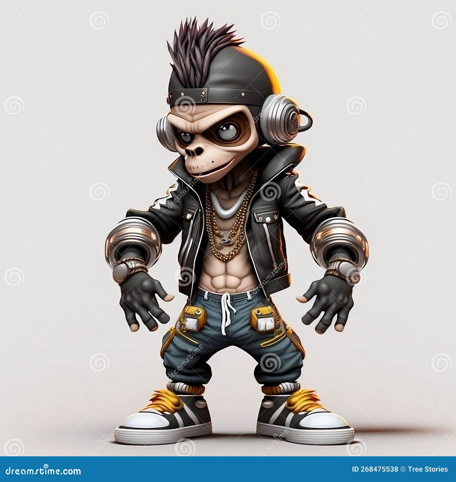 Cyber Monkey stock illustration. Illustration of face - 268475538