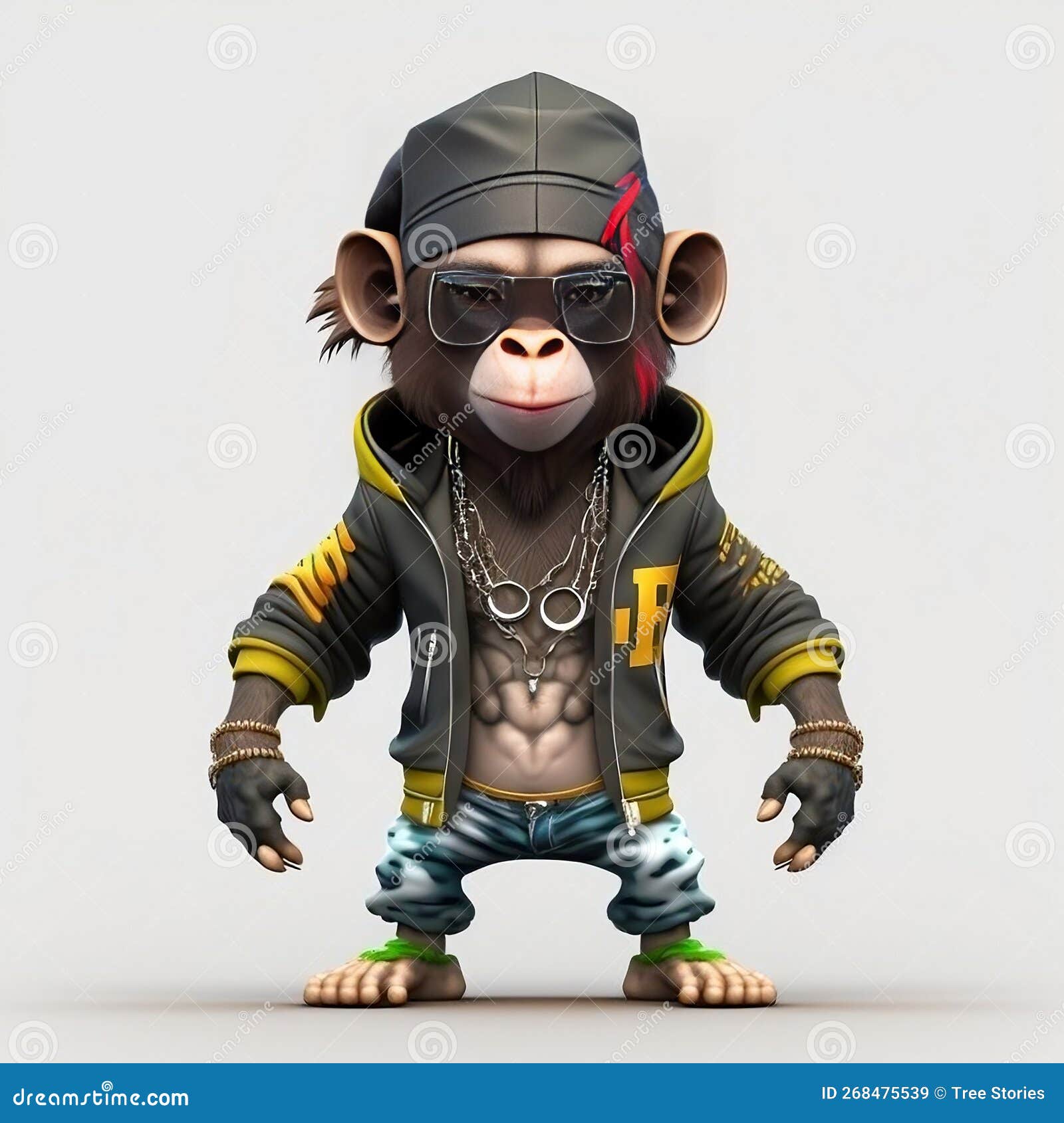 Cyber Monkey stock illustration. Illustration of costume - 268475539