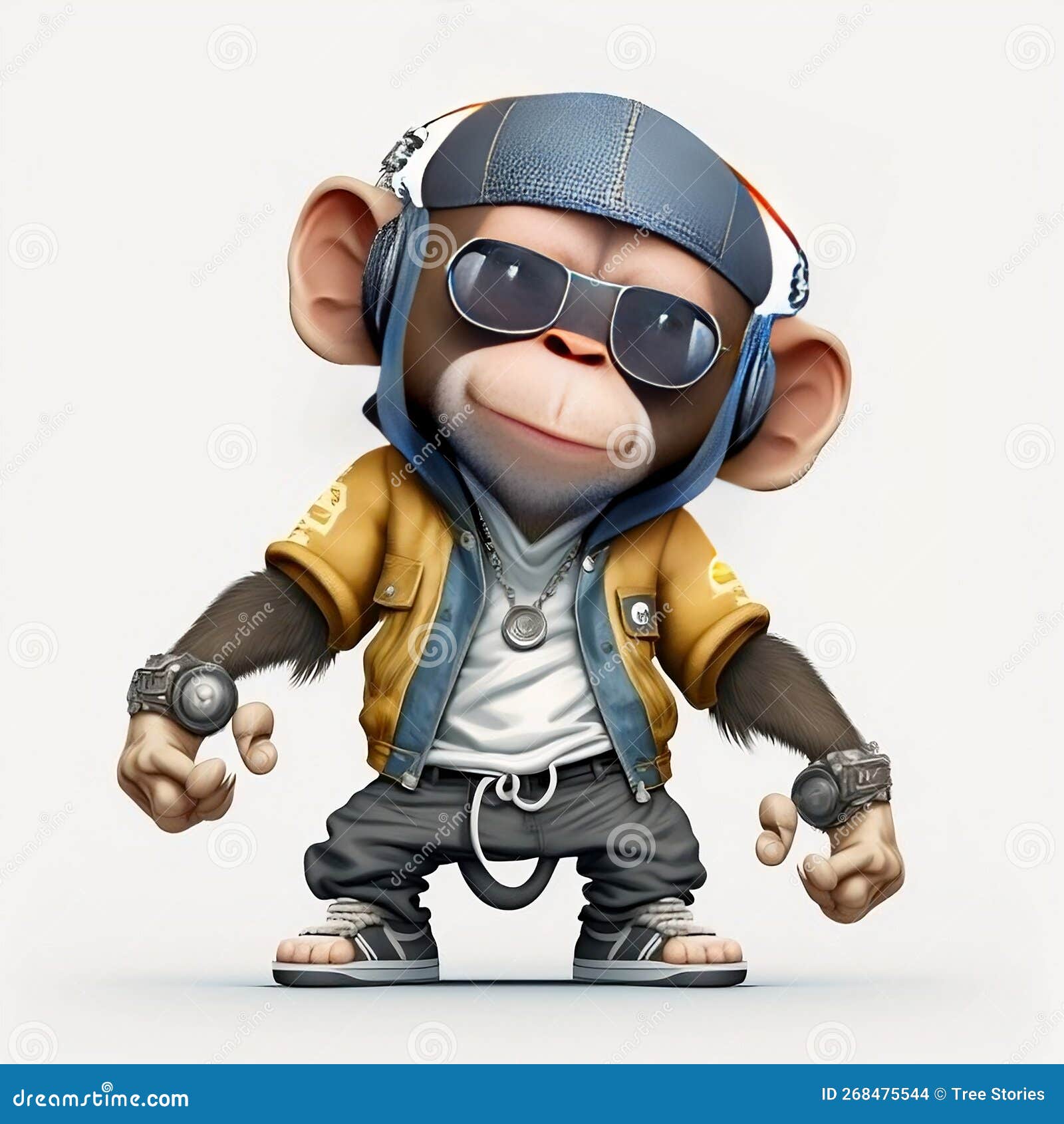 Cyber Monkey stock illustration. Illustration of figurine - 268475544