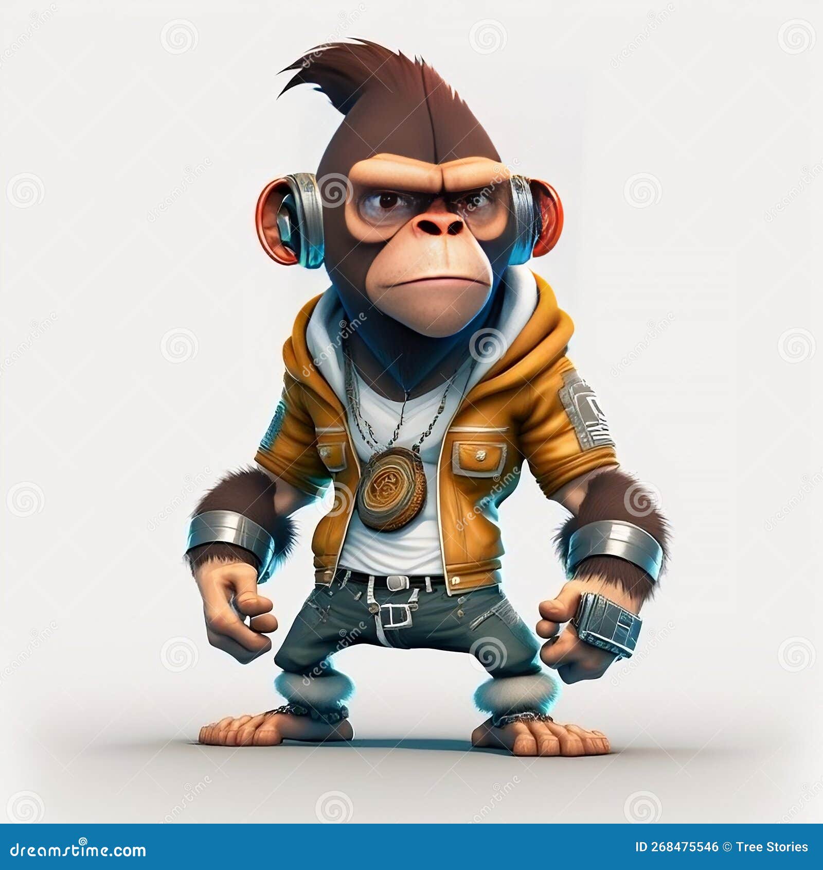 Cyber Monkey stock illustration. Illustration of traitt - 268475546