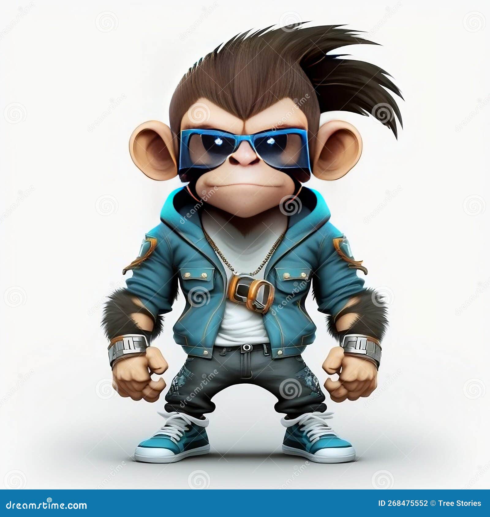 Cyber Monkey stock illustration. Illustration of character - 268475552