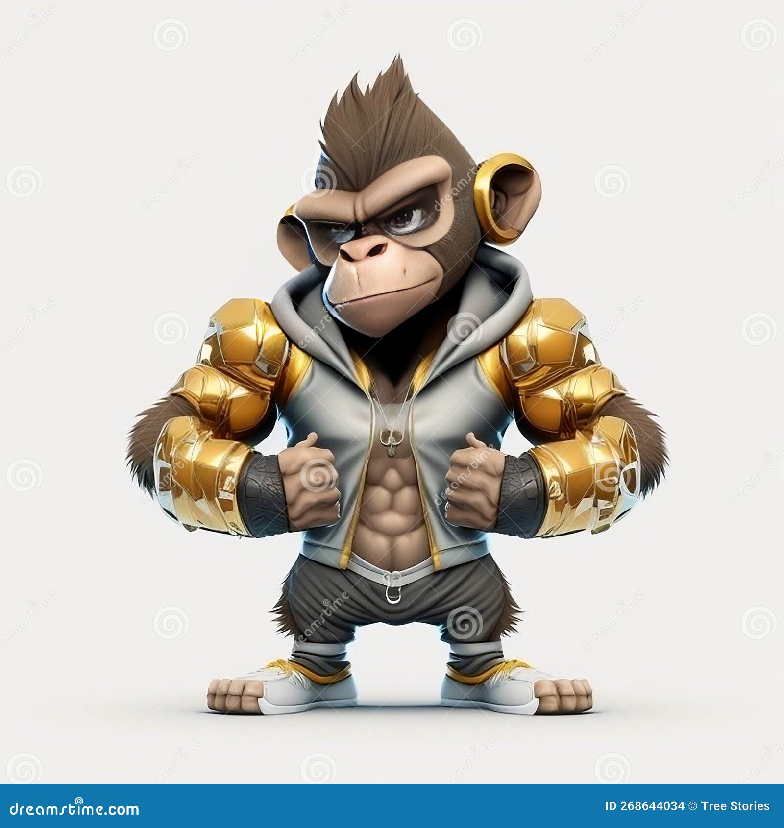 Cyber Monkey stock illustration. Illustration of cartoon - 268644034