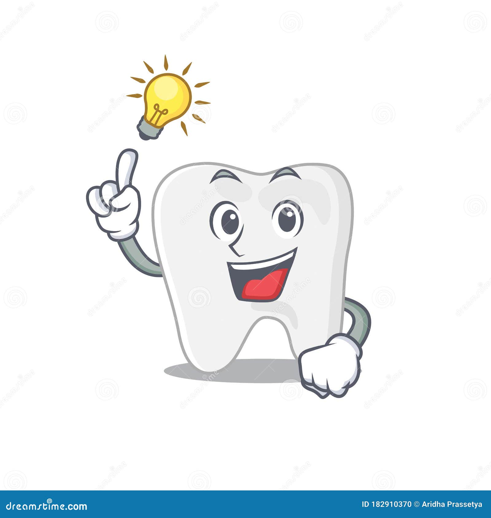 Mascot Character of Smart Tooth Has an Idea Gesture Stock Vector ...
